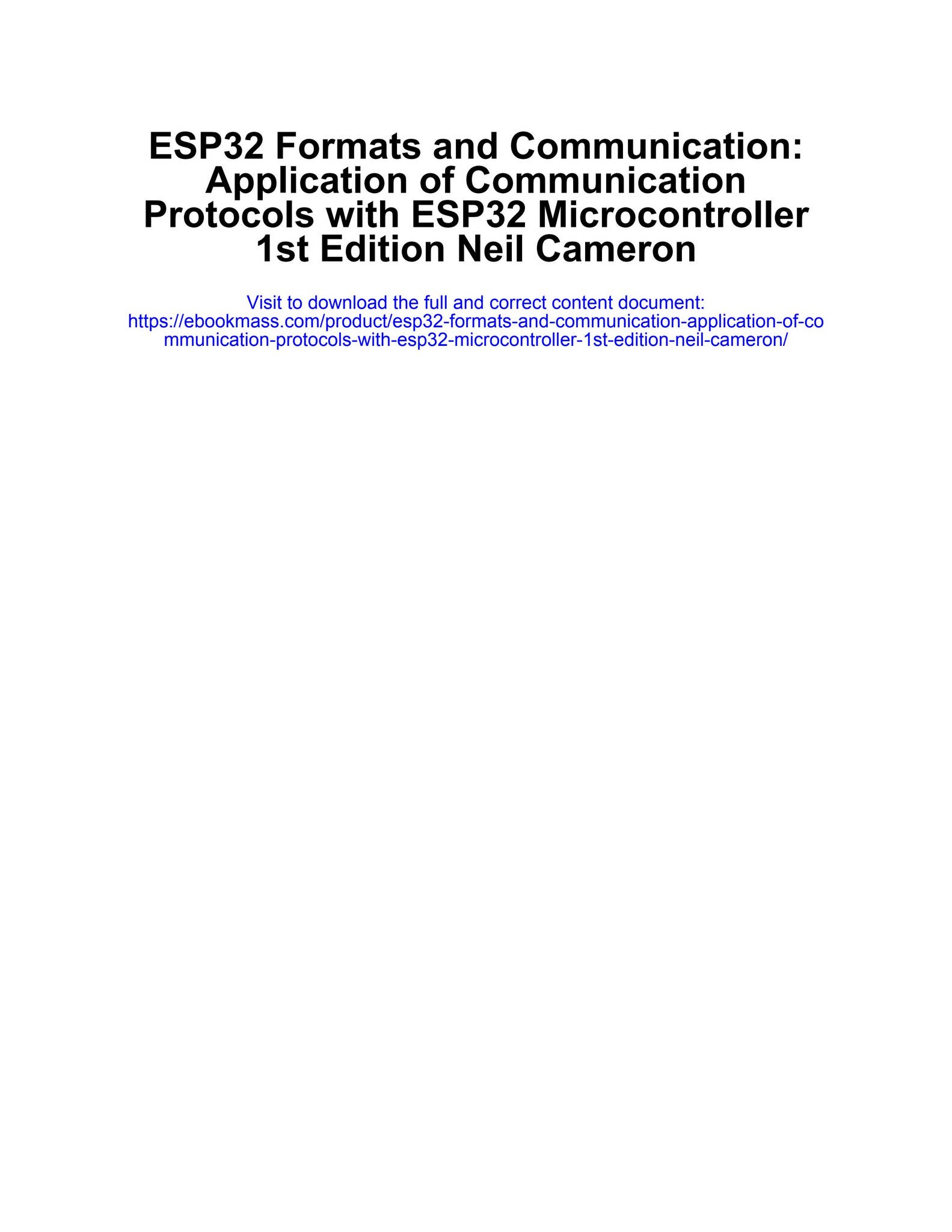Esp32 formats and communication application of communication protocols ... Esp32 formats and communication application of communication protocols ...