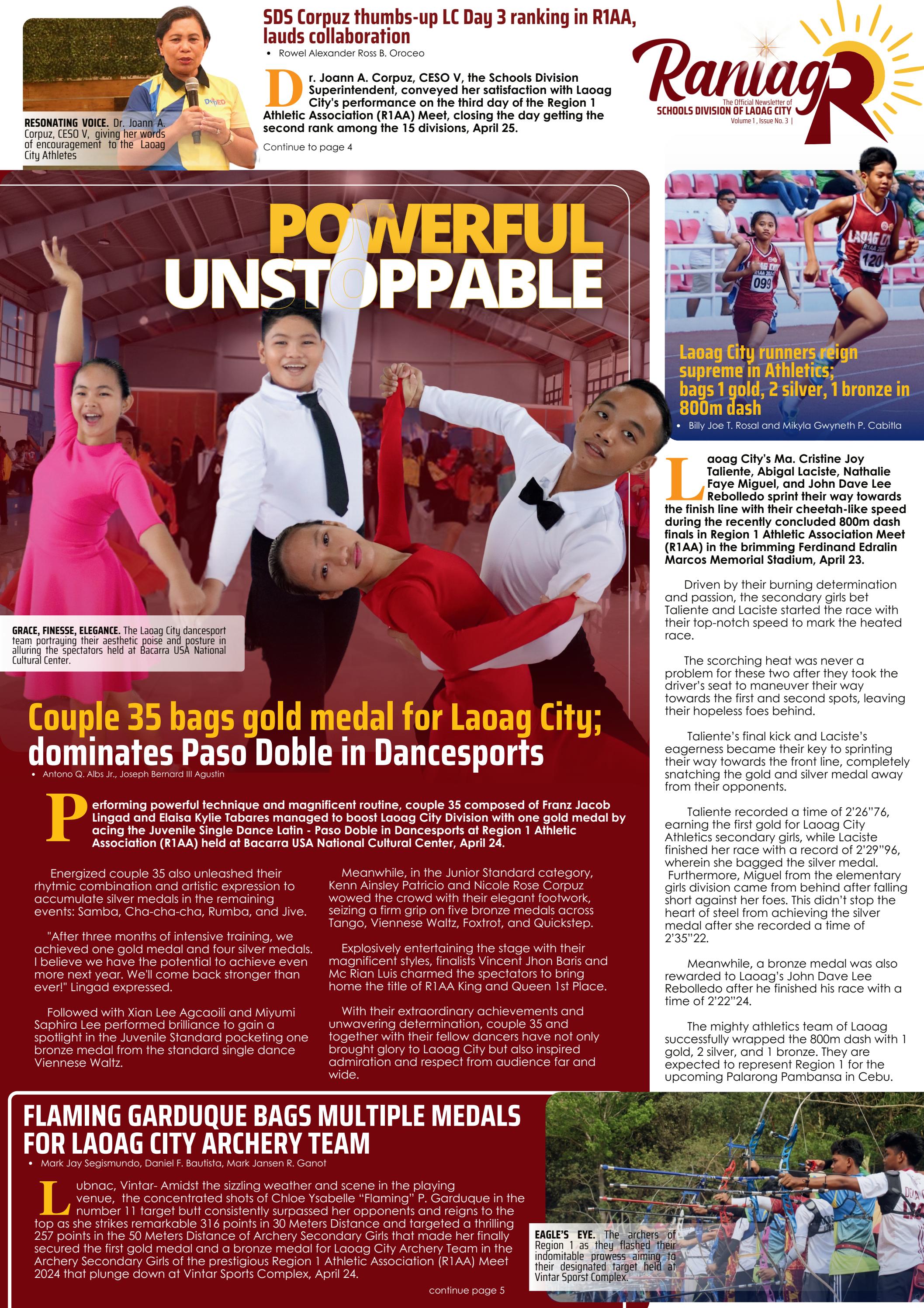 R1AA Raniag Newsletter Special Issue No. 3 by depedlaoagcity - Issuu