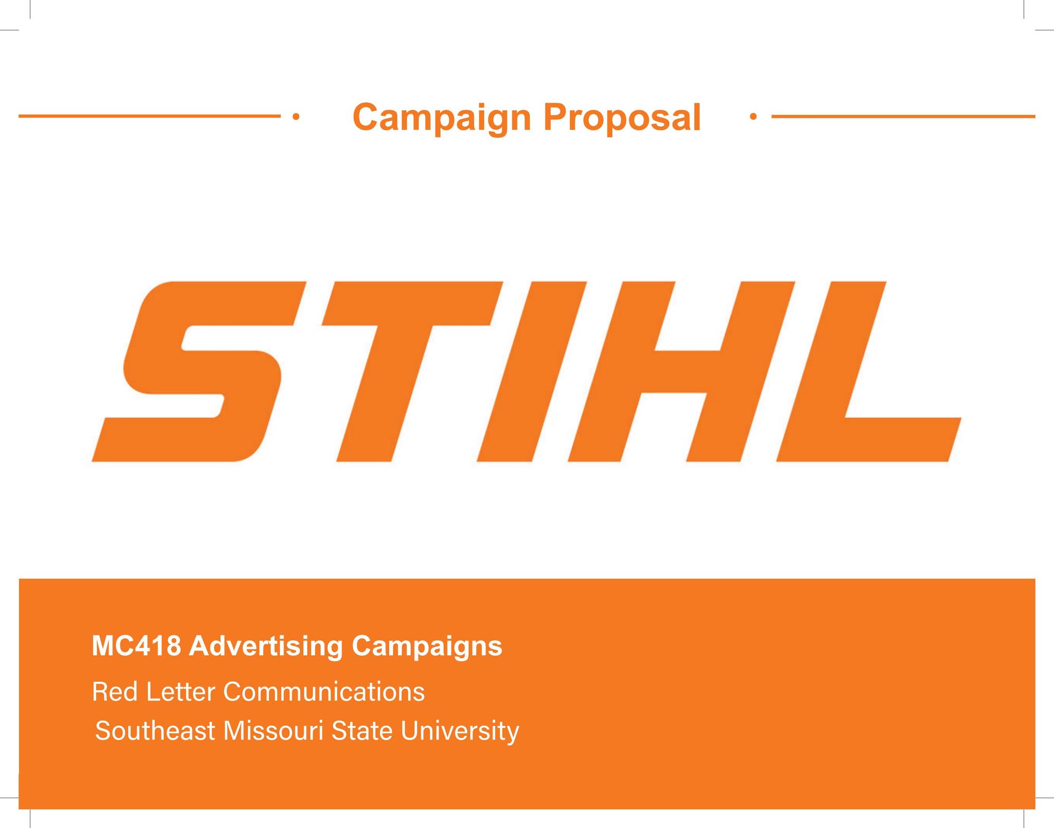 STIHL Pitch Book by Mallory Isermann - Issuu