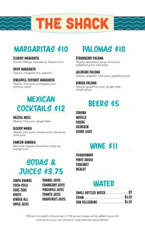 The Shack - Drinks Menu by Divi Resorts - Issuu