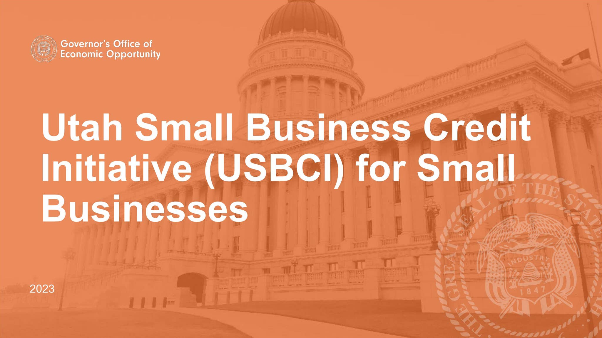 USBCI for Small Businesses Slides by Utah Governor's Office of Economic ...