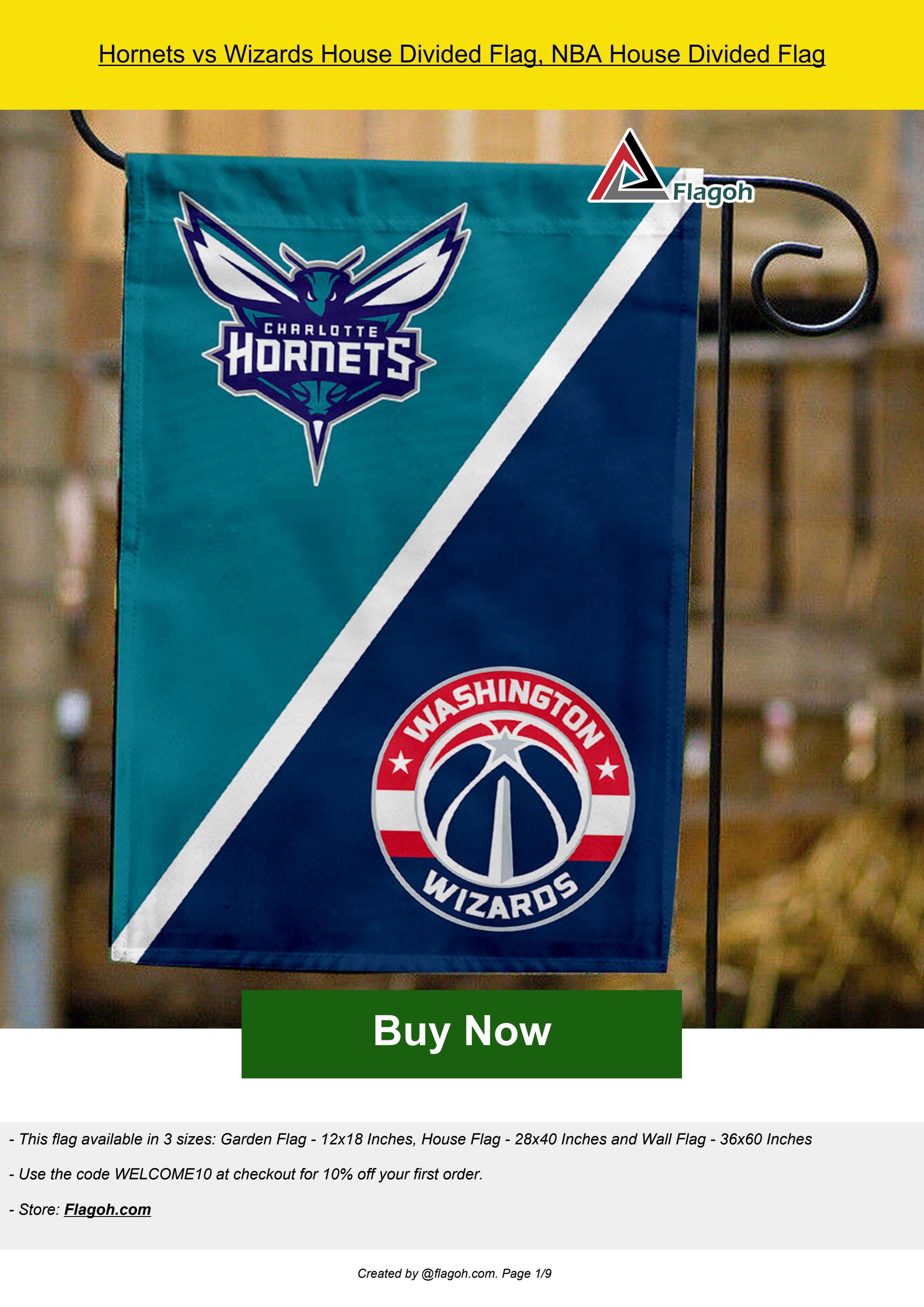 Hornets vs Wizards House Divided Flag, NBA House Divided Flag by flagoh ...