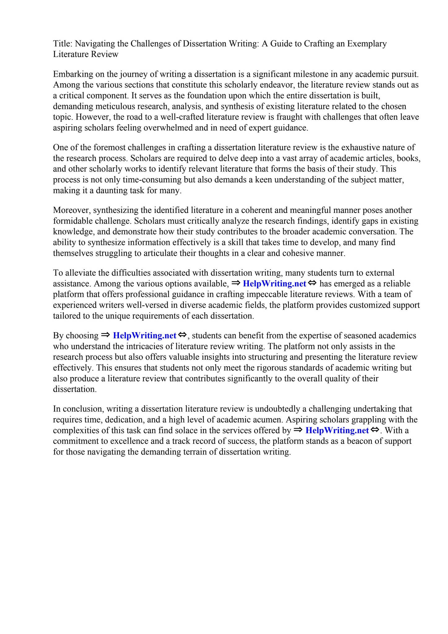 An Example Of A Dissertation Literature Review by Amber Palmer - Issuu