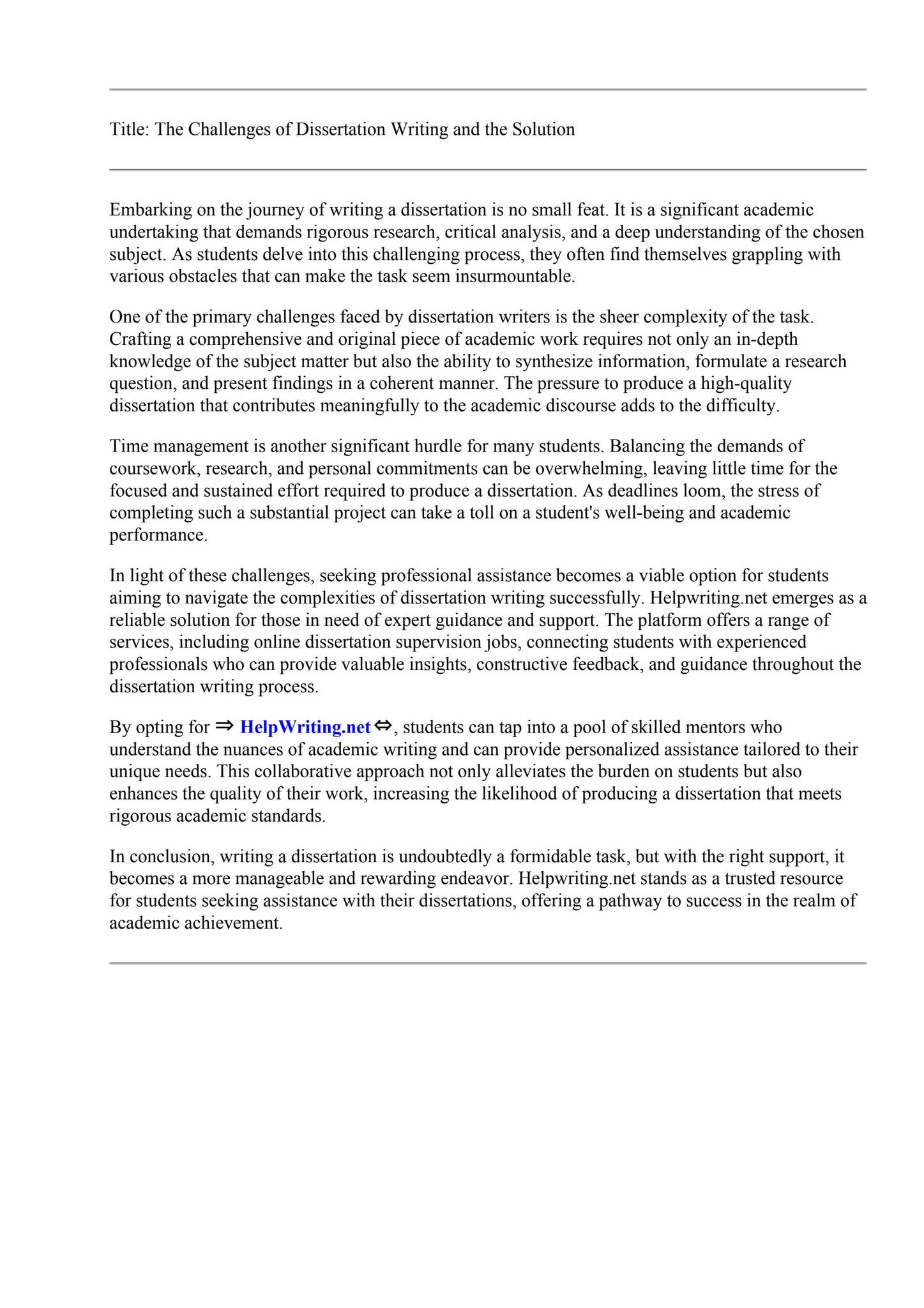 Online Dissertation Supervision Jobs by Courtney Hampton - Issuu