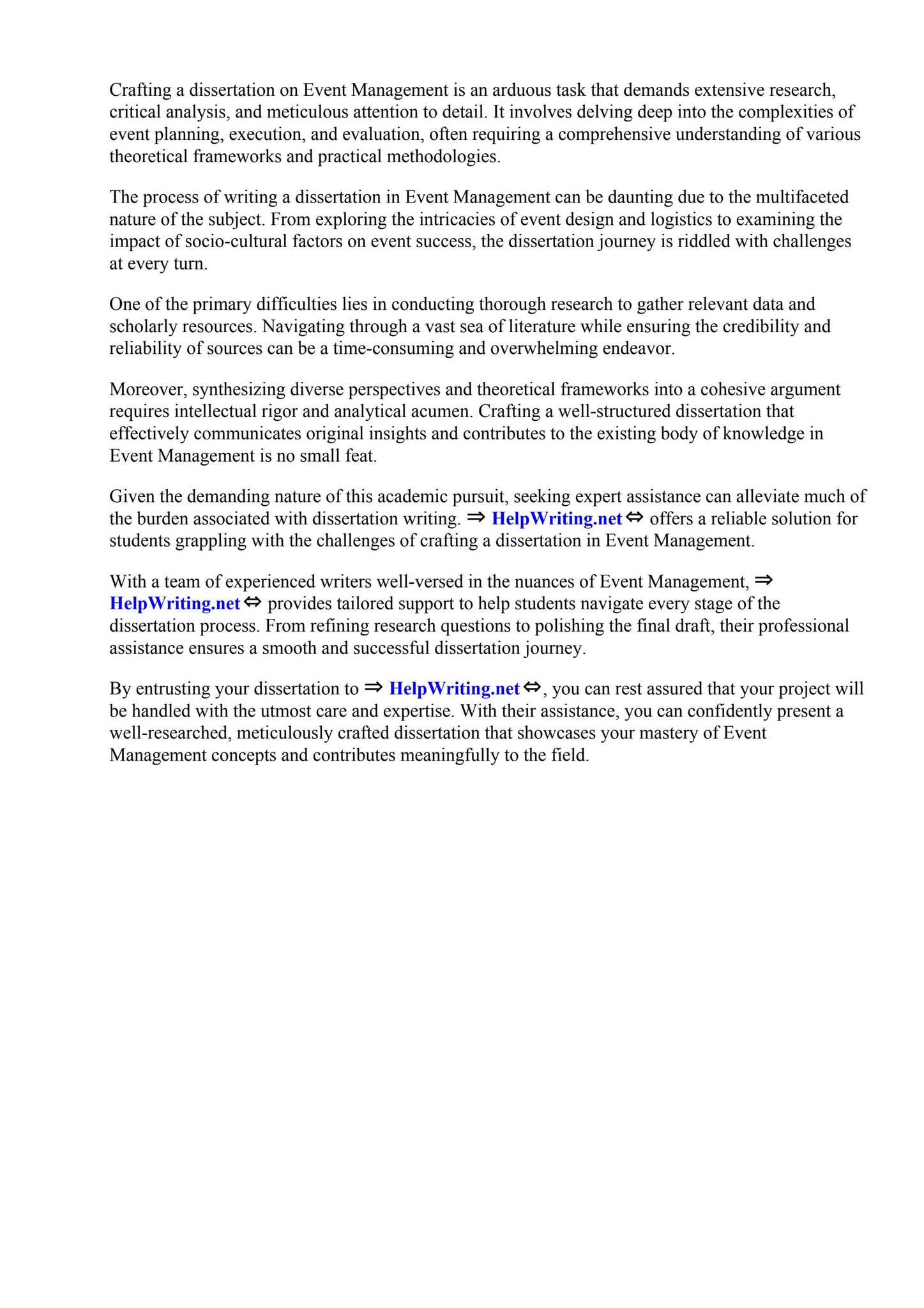 Dissertation Event Management by Clara Smith - Issuu