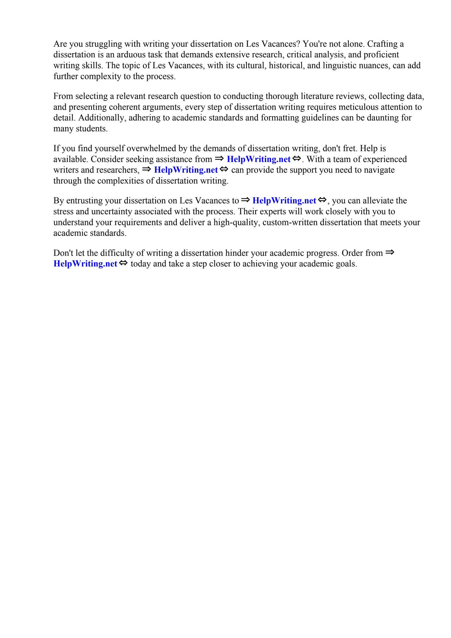 Dissertation Les Vacances by Jennifer Ruge - Issuu