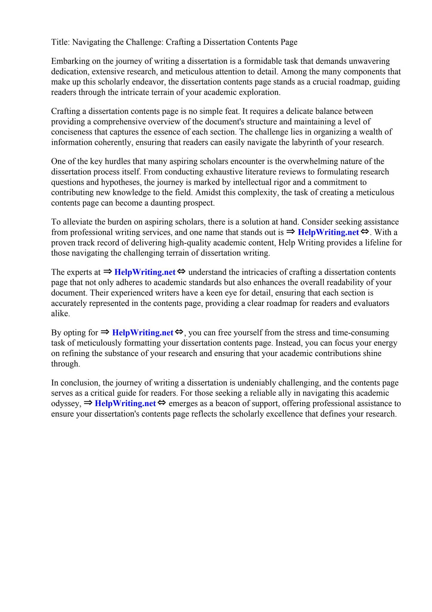 Dissertation Contents Page by Jennifer Ruge - Issuu