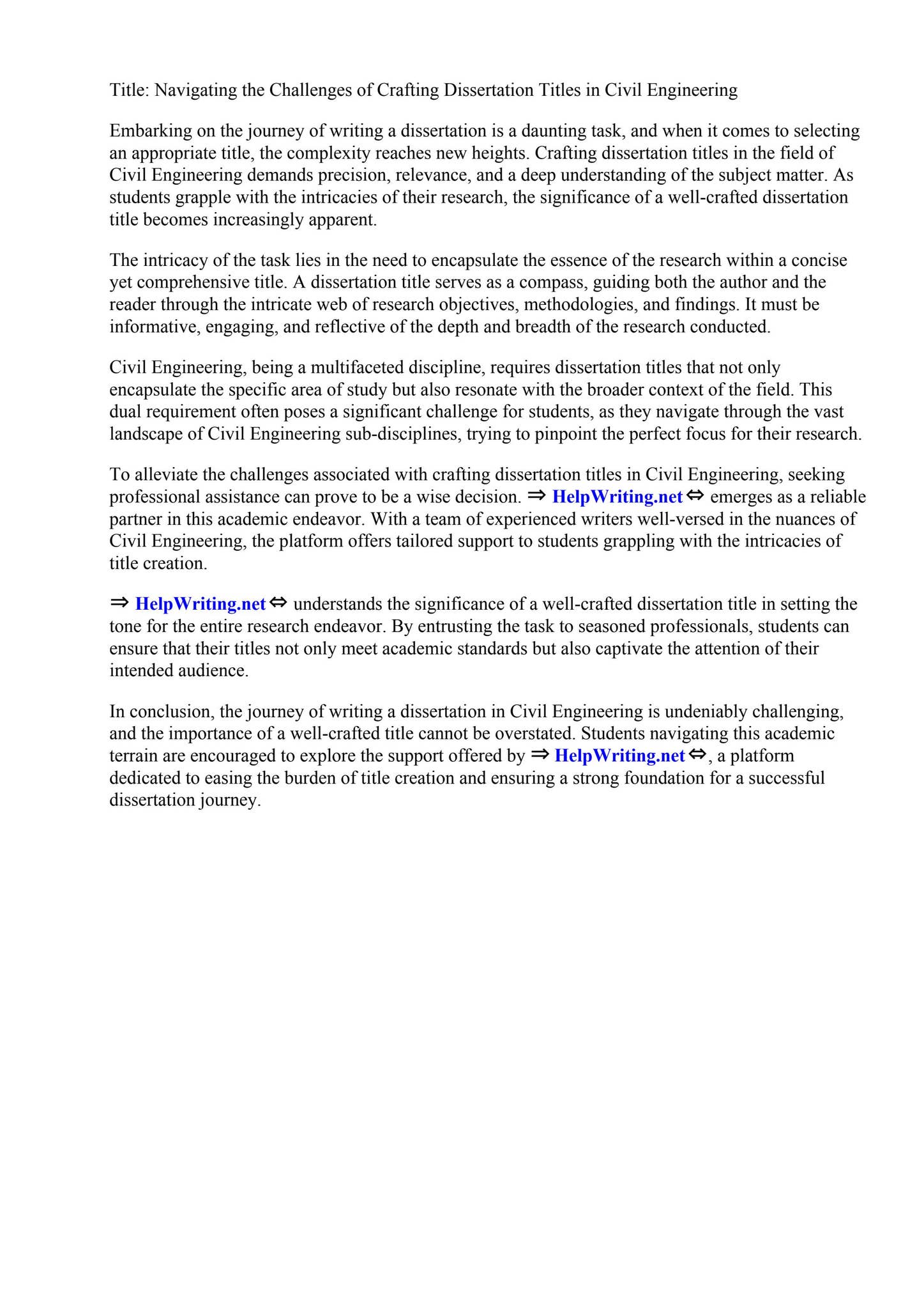 Dissertation Titles Civil Engineering by Michelle Perez - Issuu