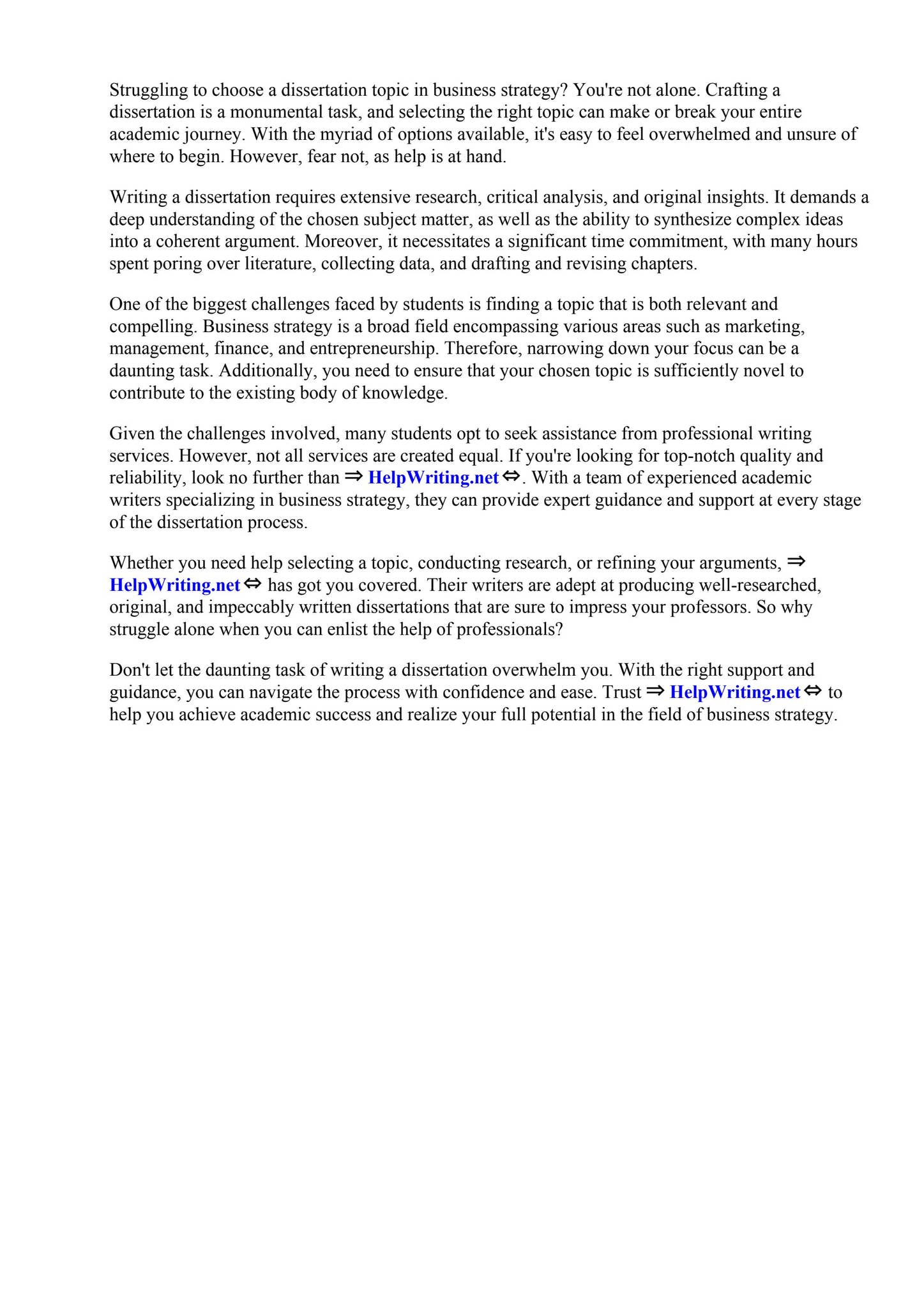 Dissertation Topics In Business Strategy by Kristy Shaw - Issuu