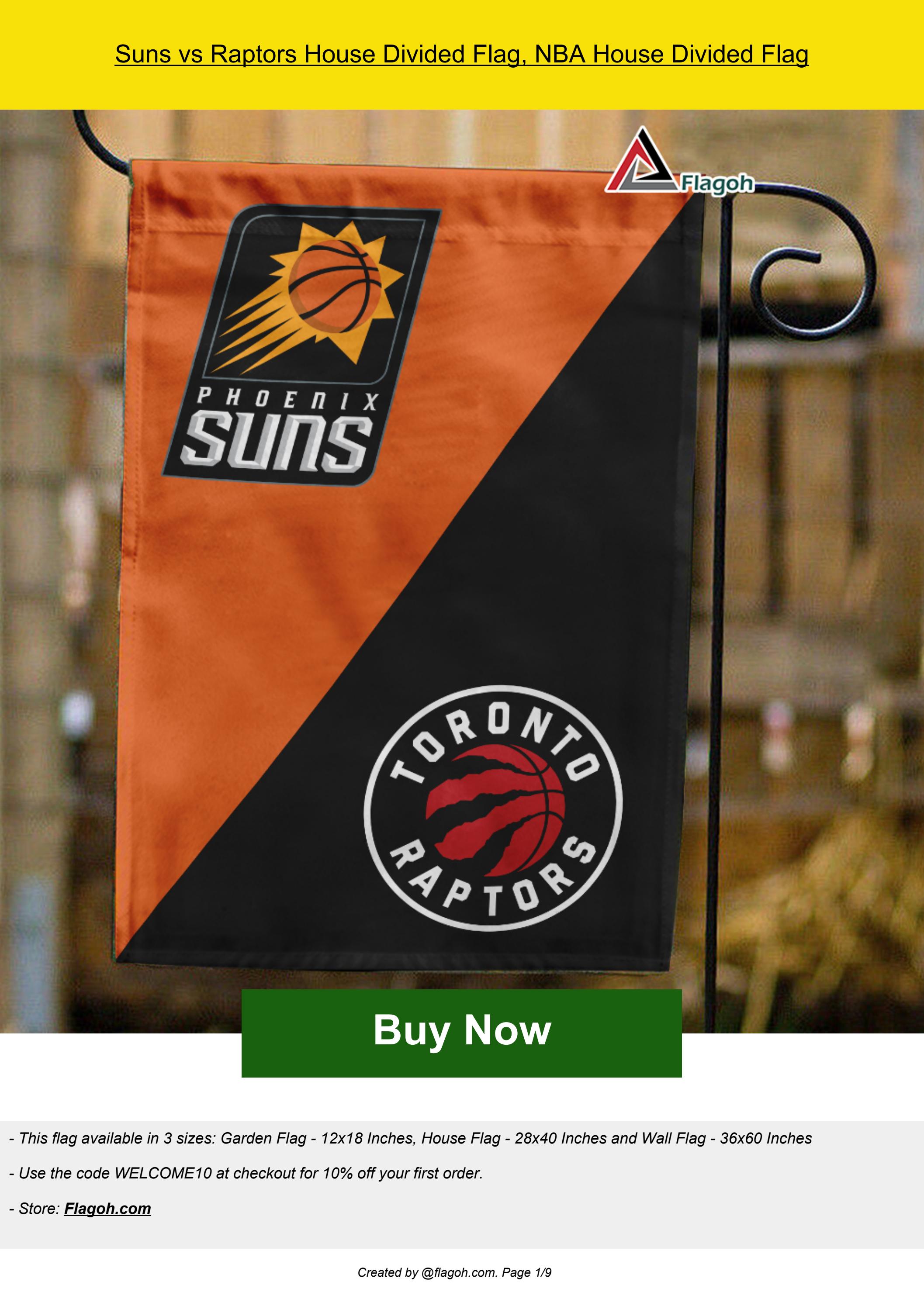 Suns vs Raptors House Divided Flag, NBA House Divided Flag by flagoh ...