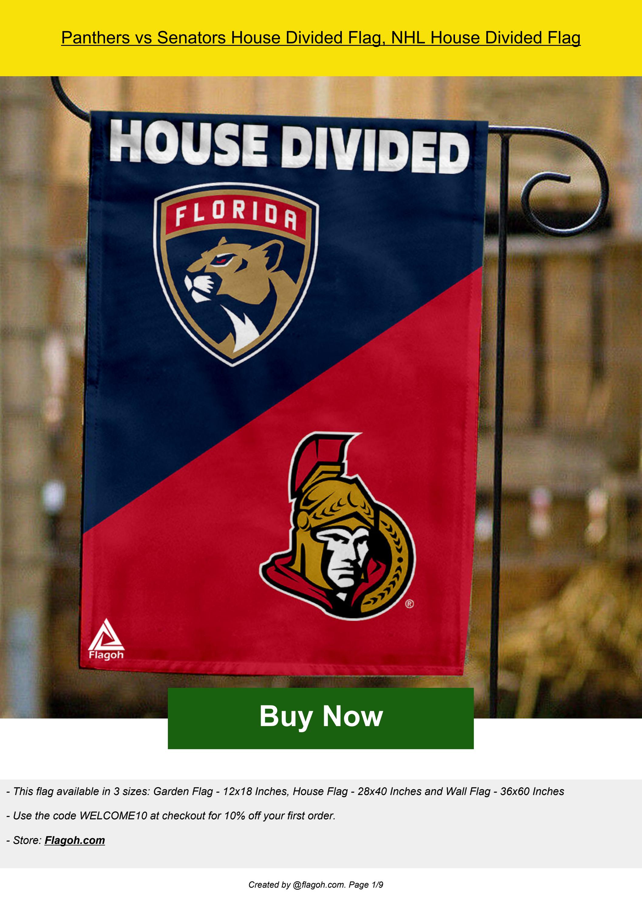 Panthers vs Senators House Divided Flag, NHL House Divided Flag by ...