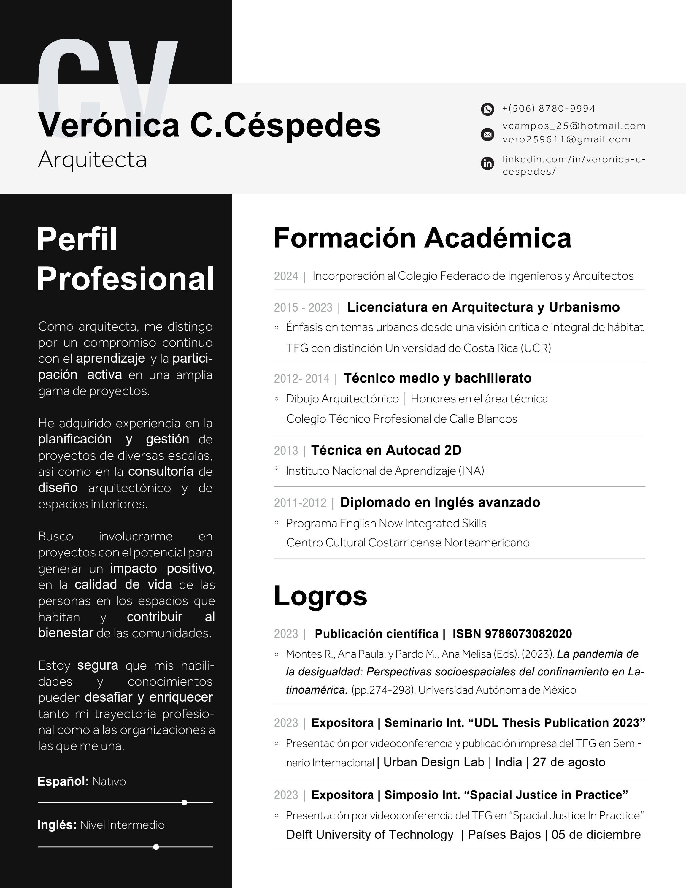 CV | Verónica C. Céspedes by Verónica Campos - Issuu