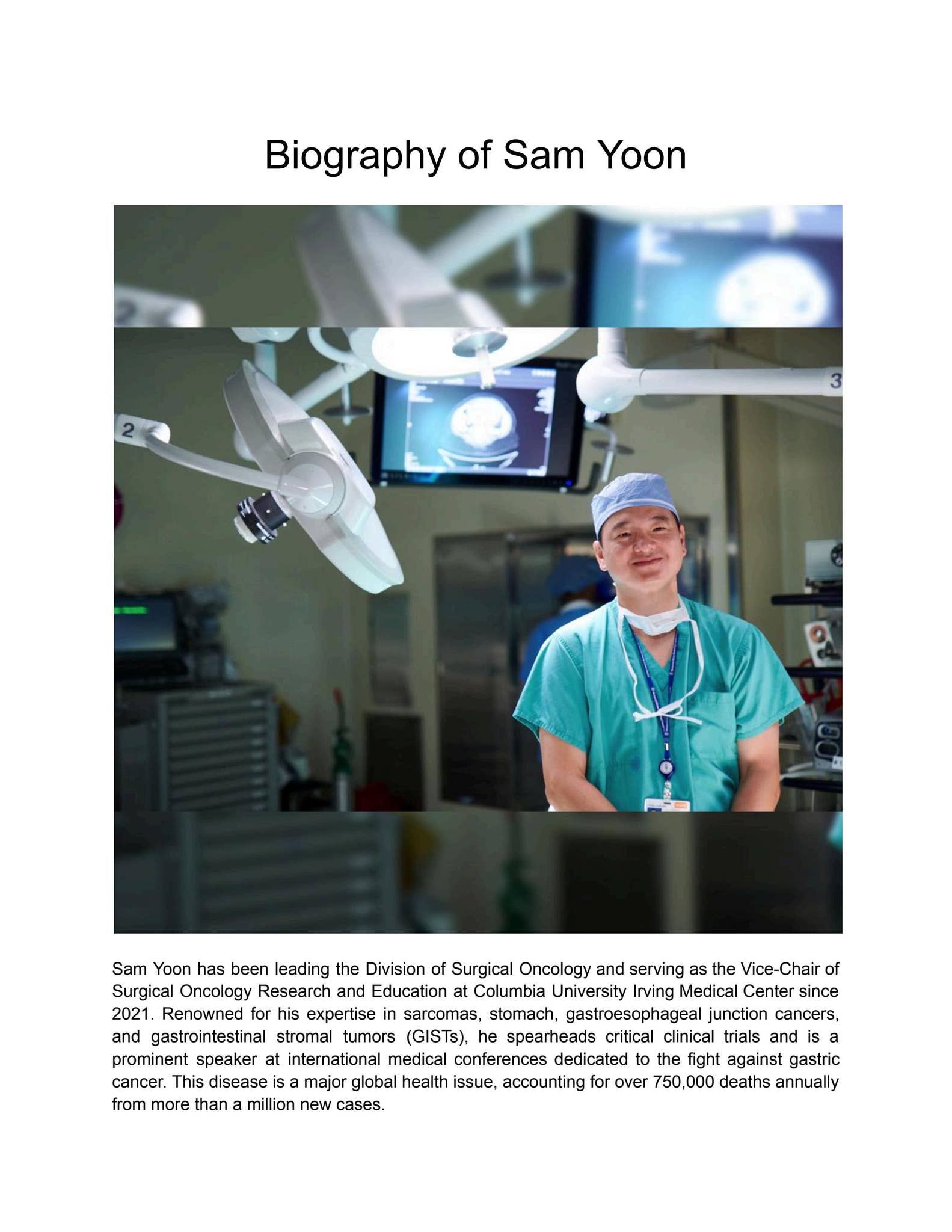 Biography of Sam Yoon by Sam Yoon - Issuu