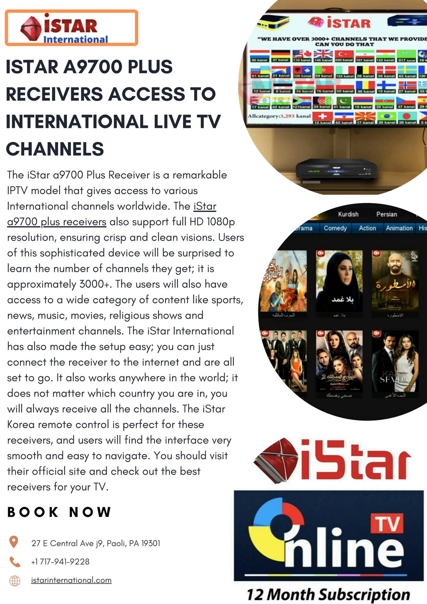 iStar a9700 Plus Receivers Access to International Live TV Channels by ...