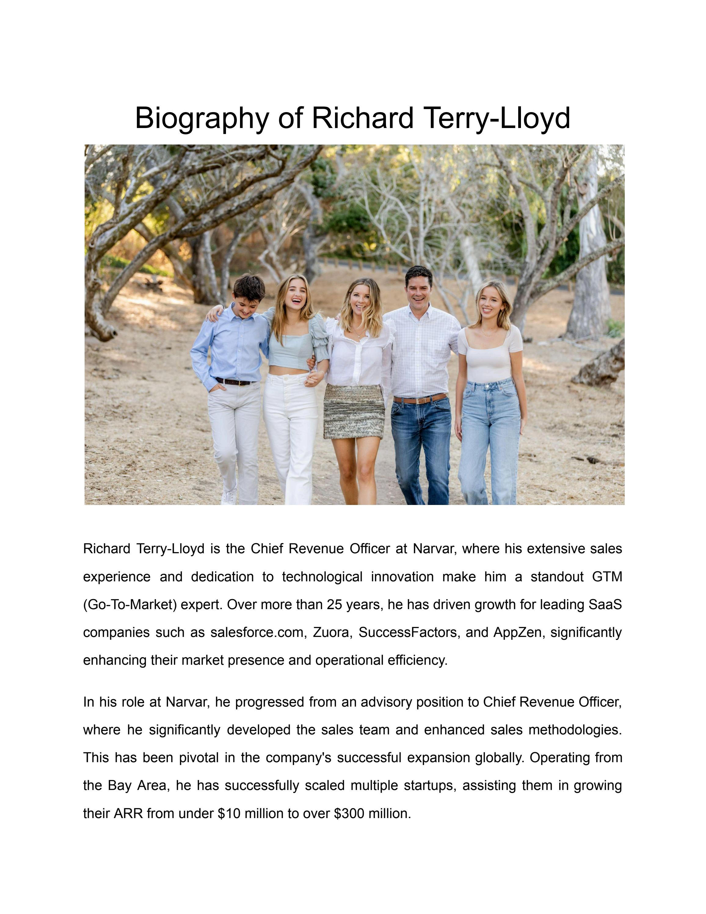 Biography of Richard Terry-Lloyd by Richard Terry-Lloyd - Issuu