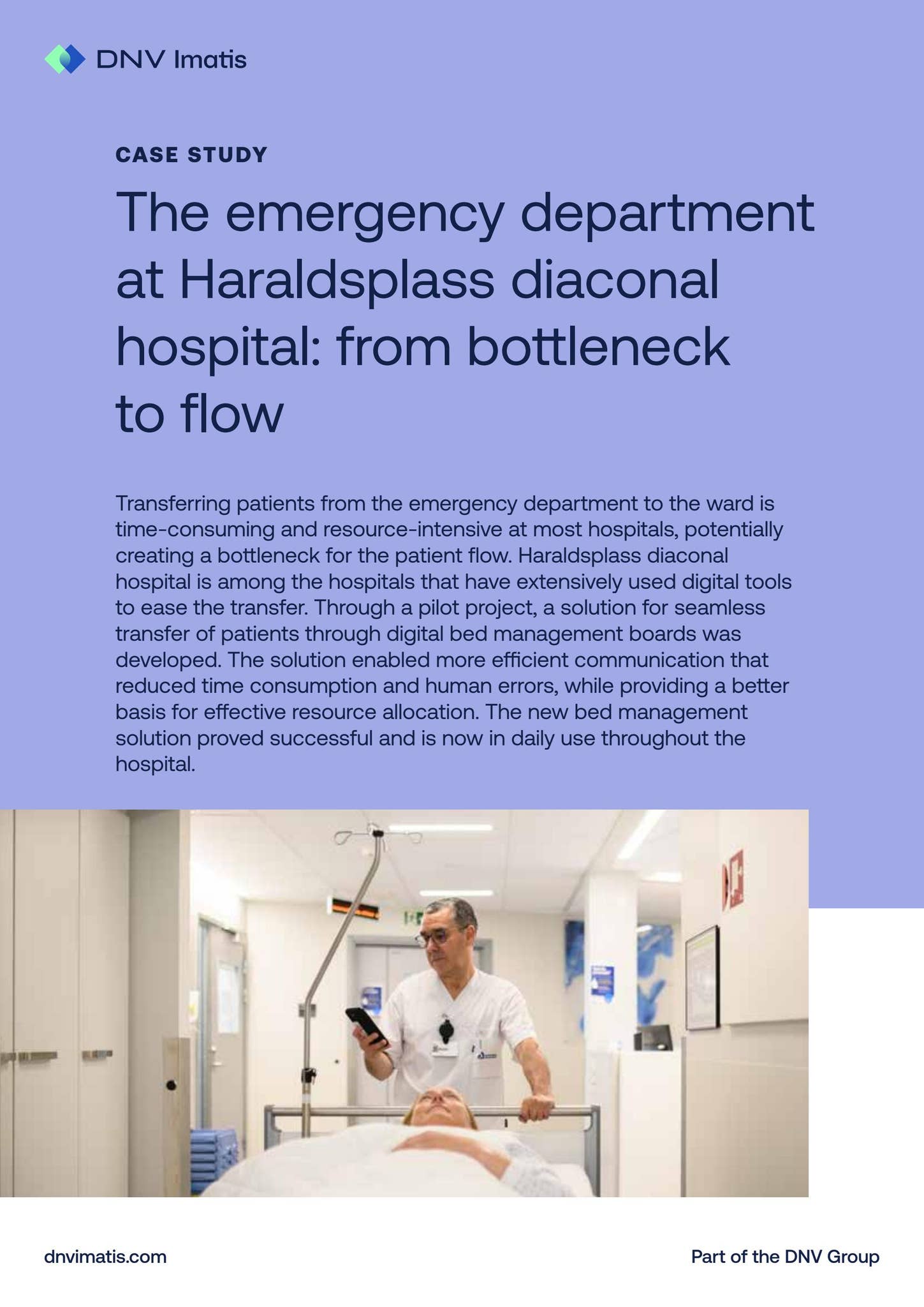 Case study - The emergency department at Haraldsplass diaconal hospital: from bottleneck to flow ...