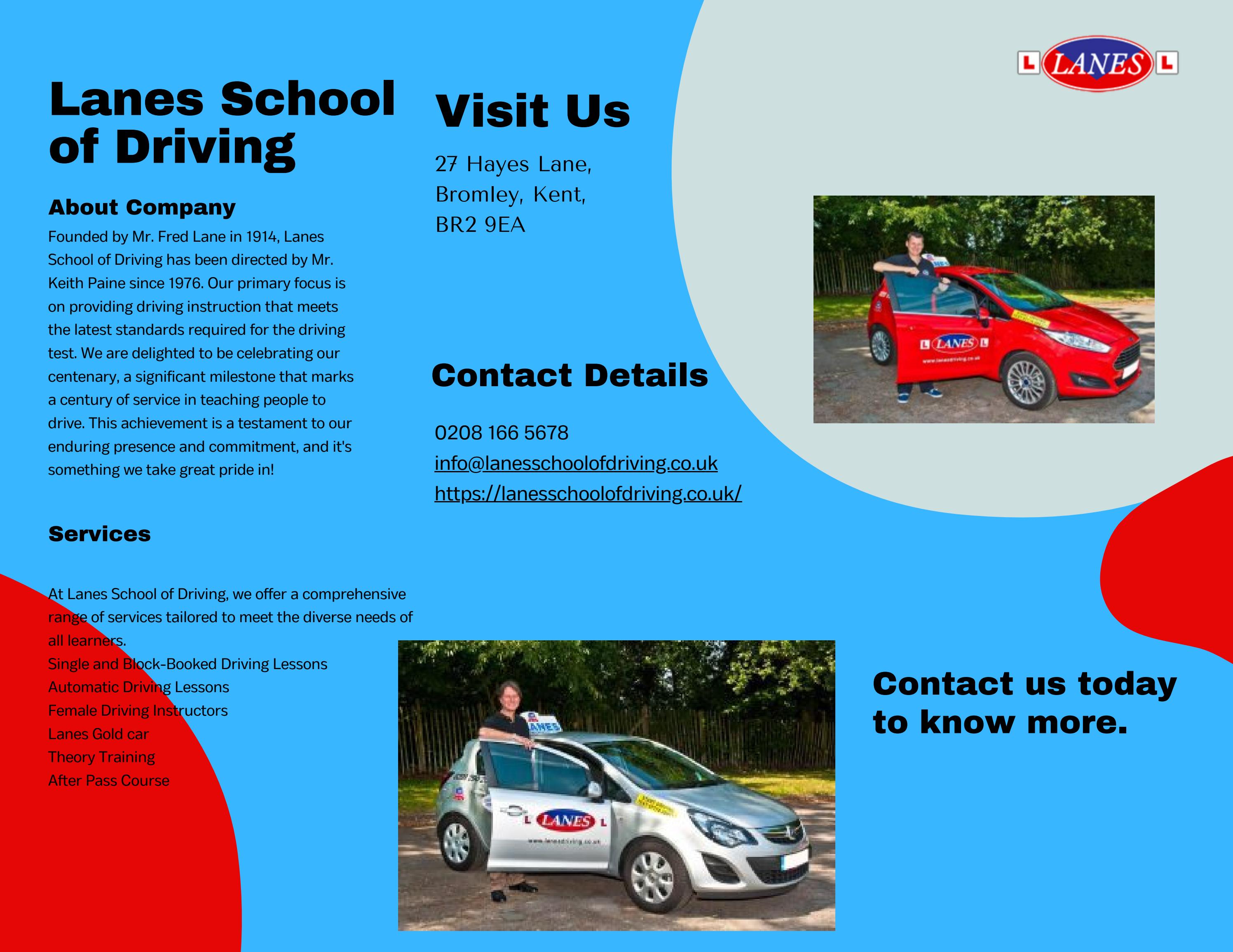 Diverse Driving Services at Lanes School of Driving by Lanes School of ...