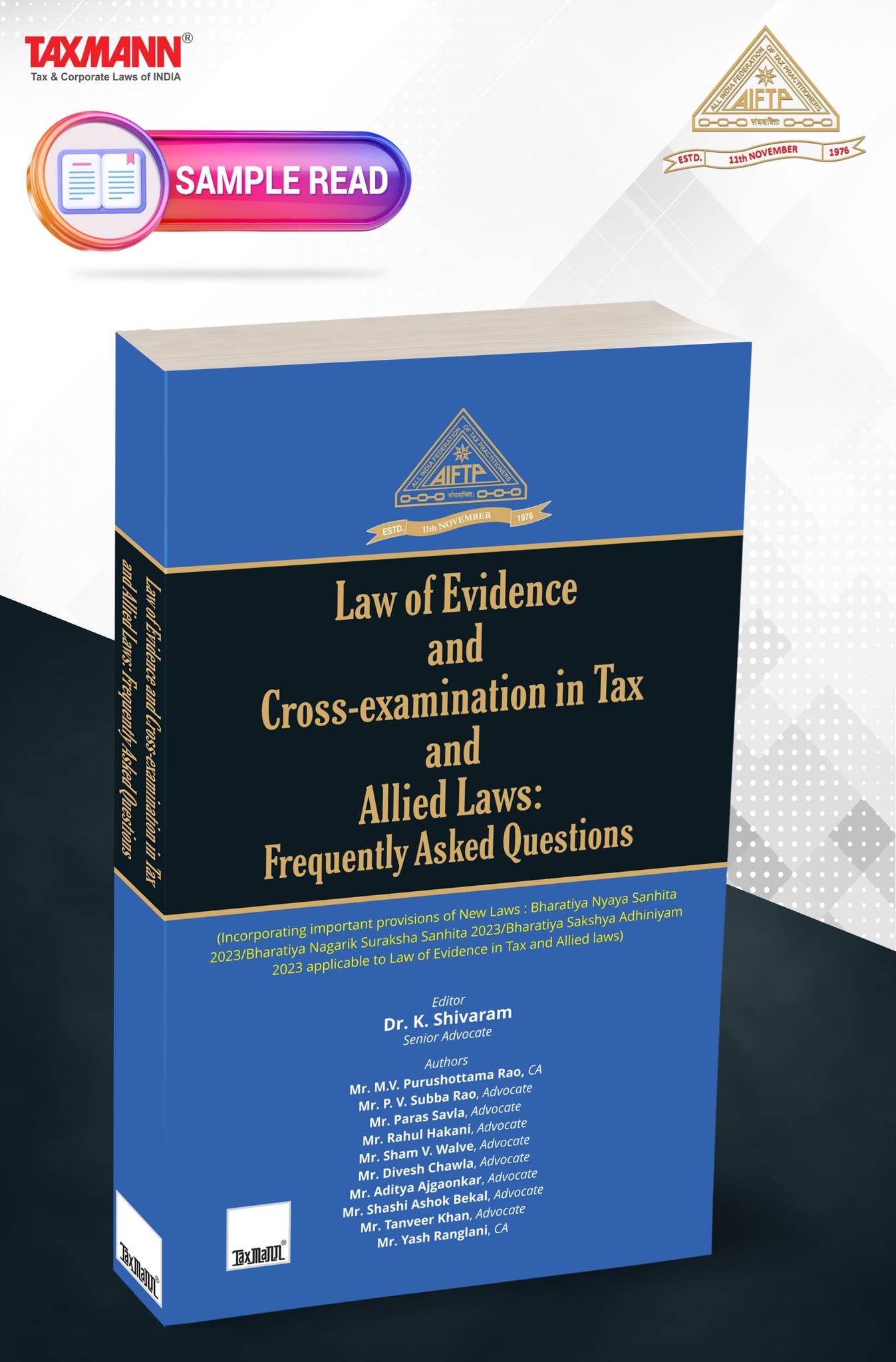 AIFTP X Taxmann's Law of Evidence and Cross-examination in Tax and Allied Laws: FAQs by Taxmann ...