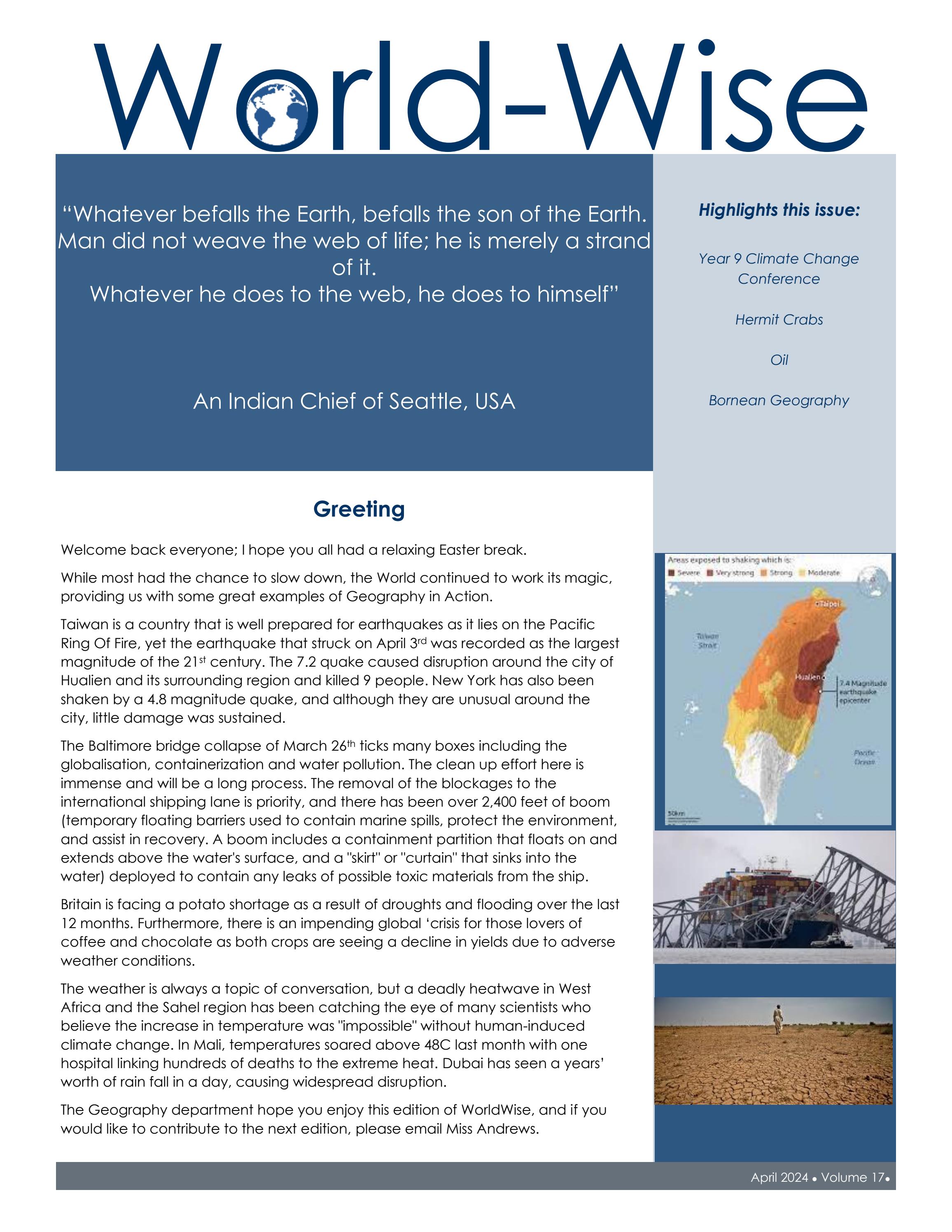 World Wise Vol. 17 - Geography Magazine by WatfordGirlsGrammarSchool ...