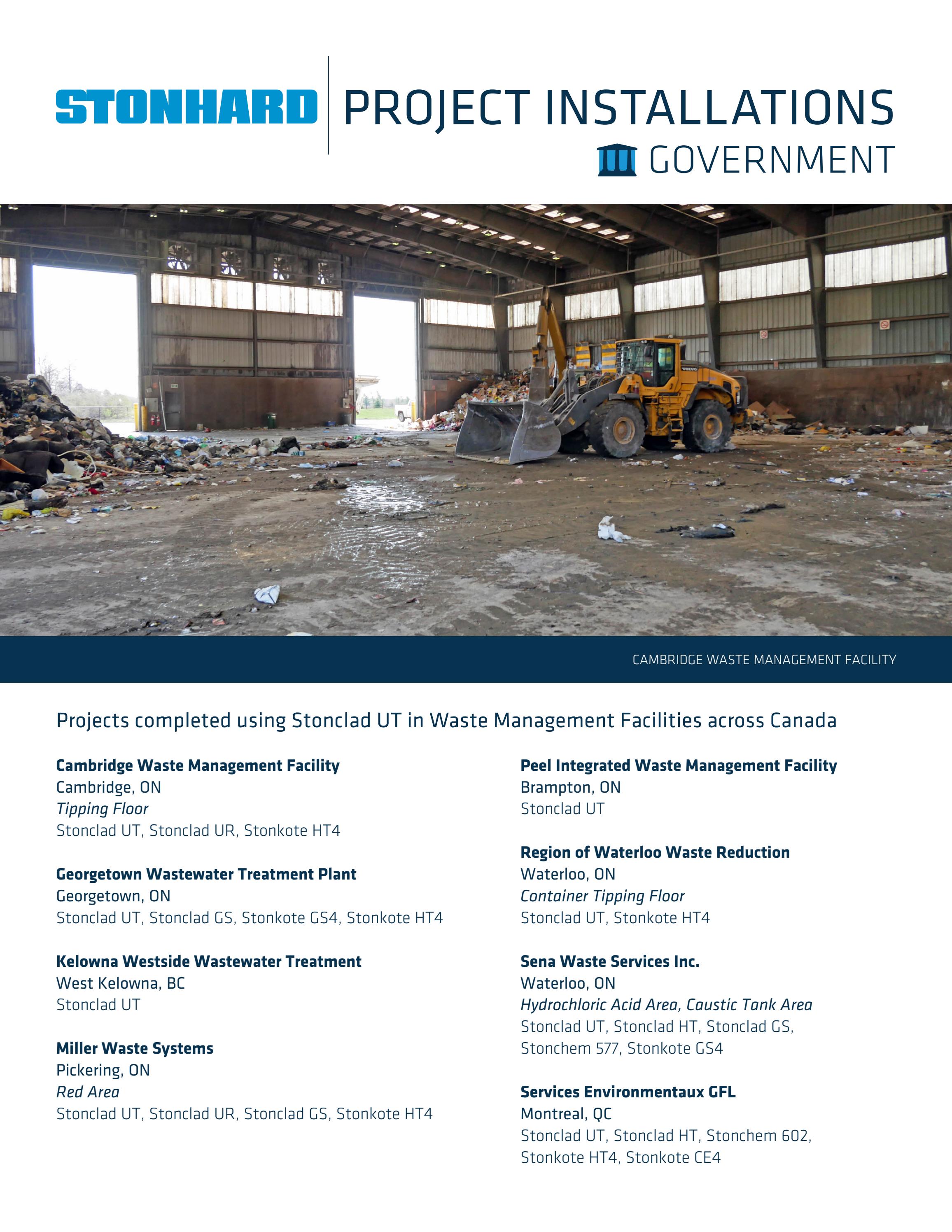 Waste Management with Stonclad UT Projects by stonhard_canada - Issuu