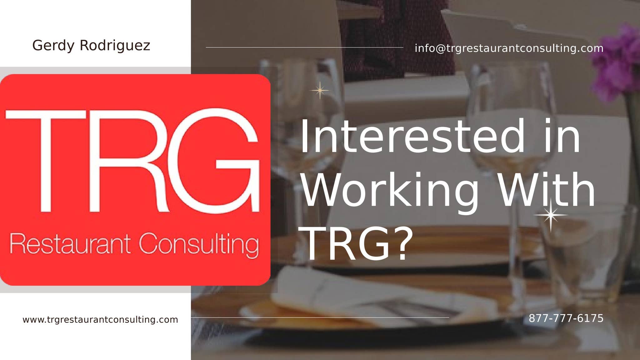 Expert Restaurant Consulting Firm & Company by TRG Restaurant ...