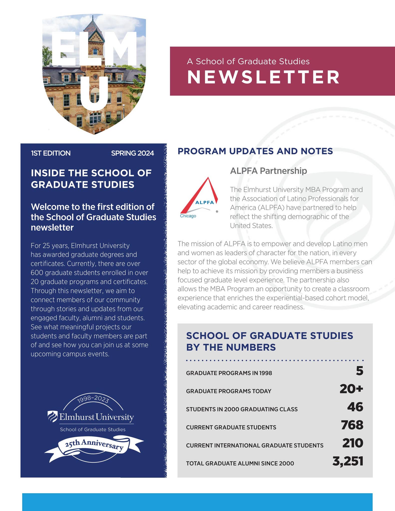 A School of Graduate Studies April Newsletter by Elmhurst University ...
