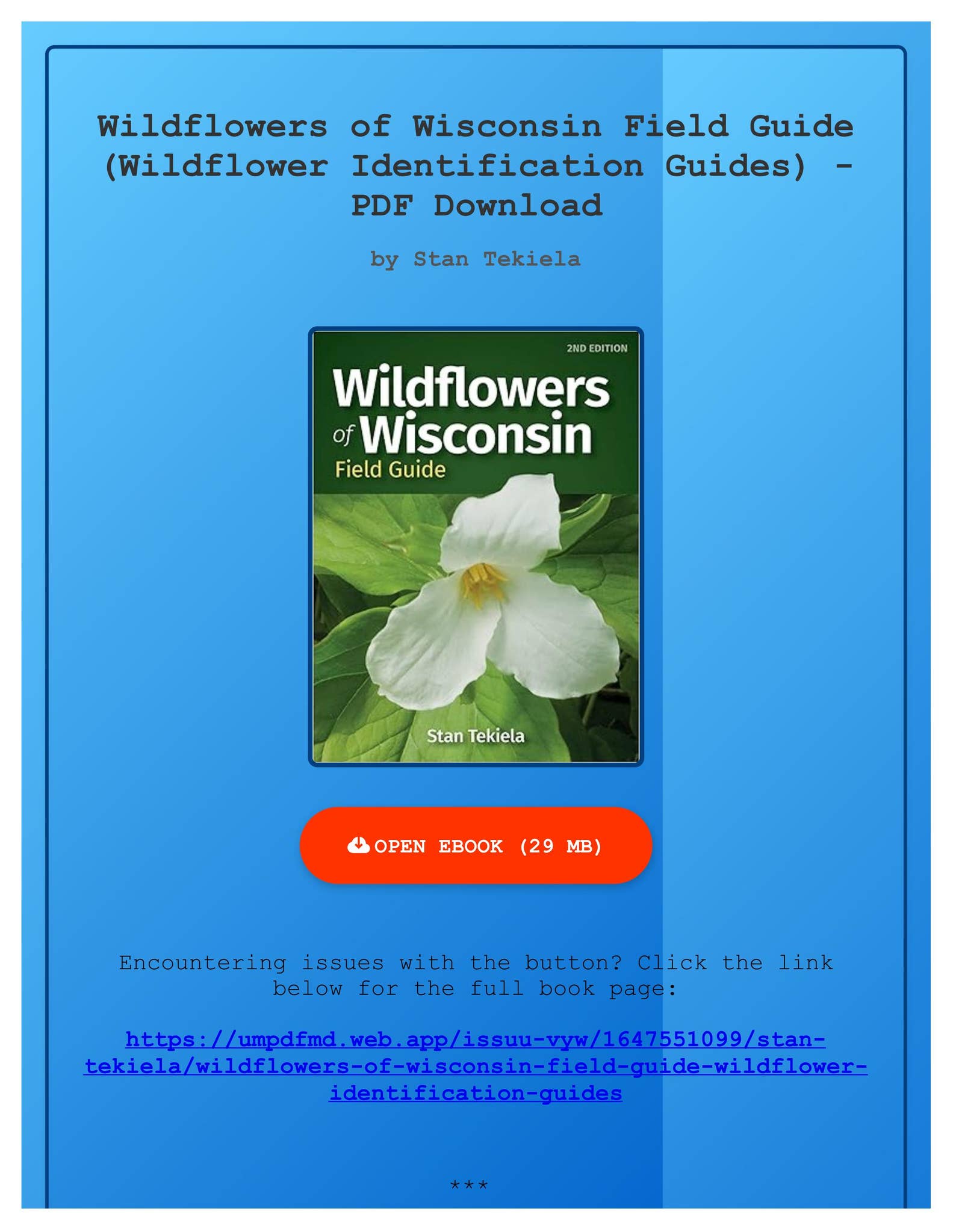 (PDF Download) Wildflowers of Wisconsin Field Guide (Wildflower ...