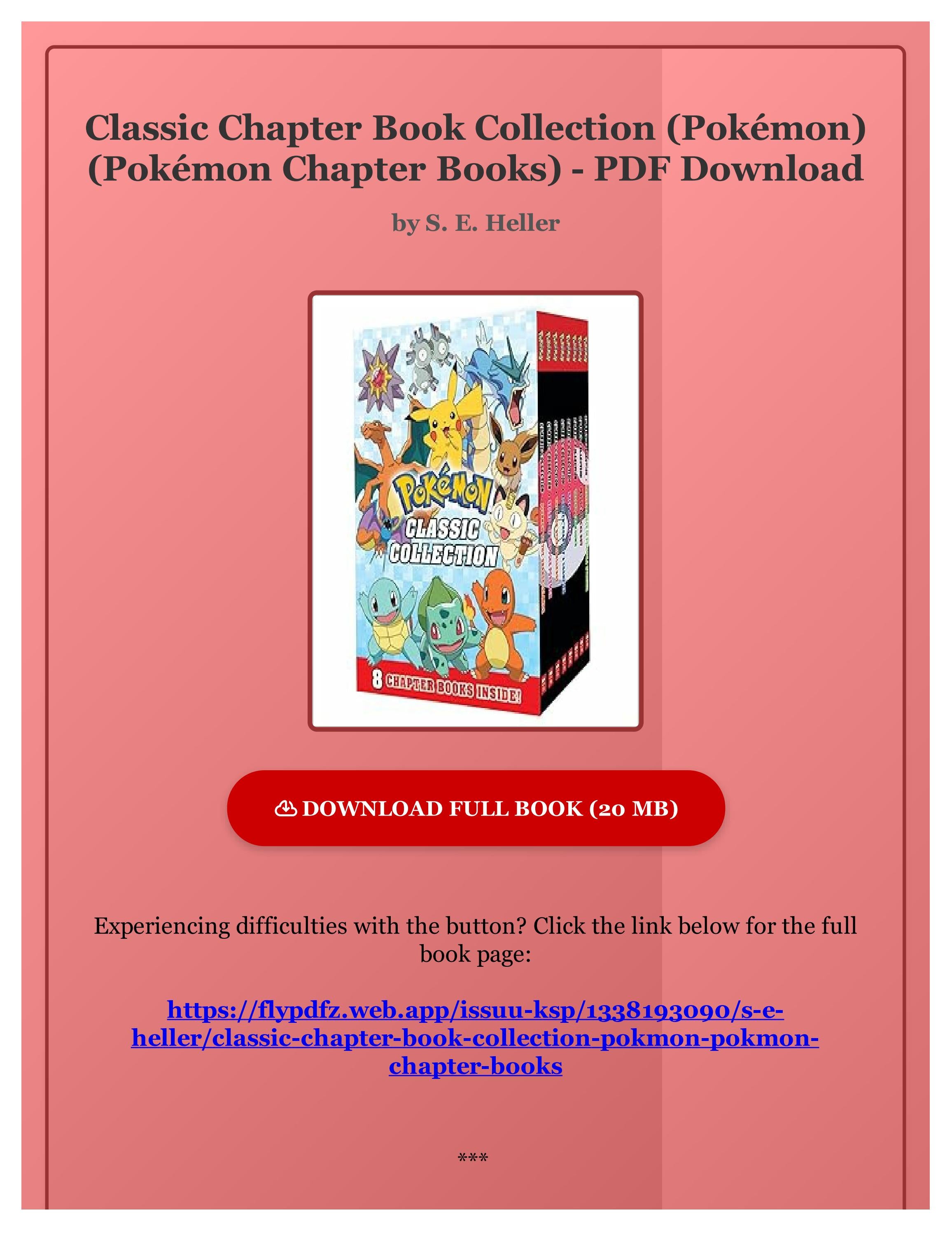 Pdf Free Classic Chapter Book Collection (Pokémon) (Pokémon Chapter ...