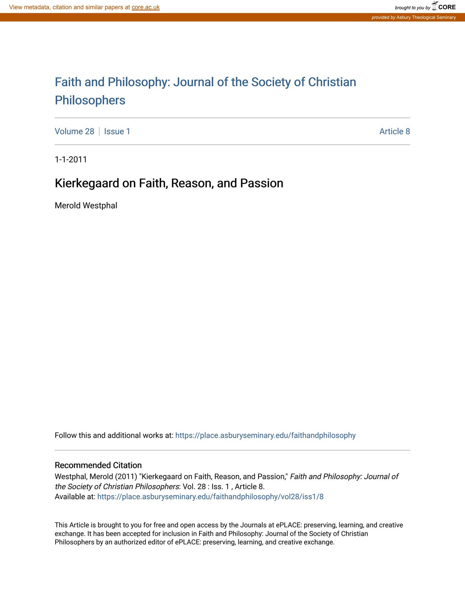 Kierkegaard on Faith, Reason and Passion - 2011 by demandside - Issuu