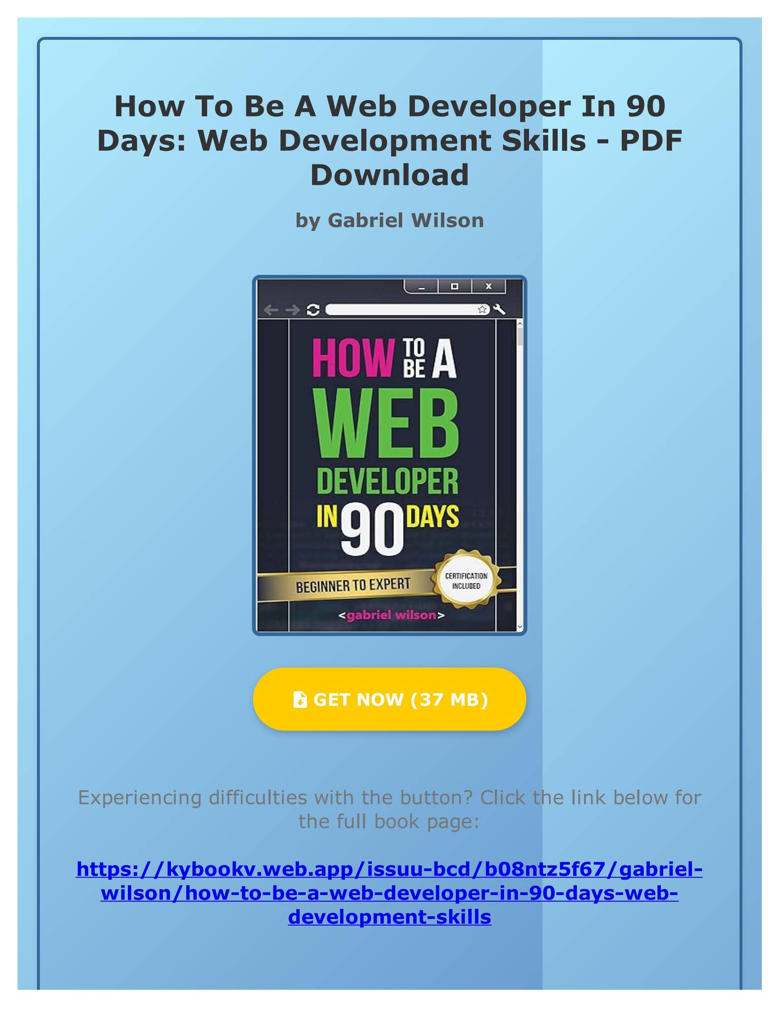 (PDF Free) How To Be A Web Developer In 90 Days: Web Development Skills ...