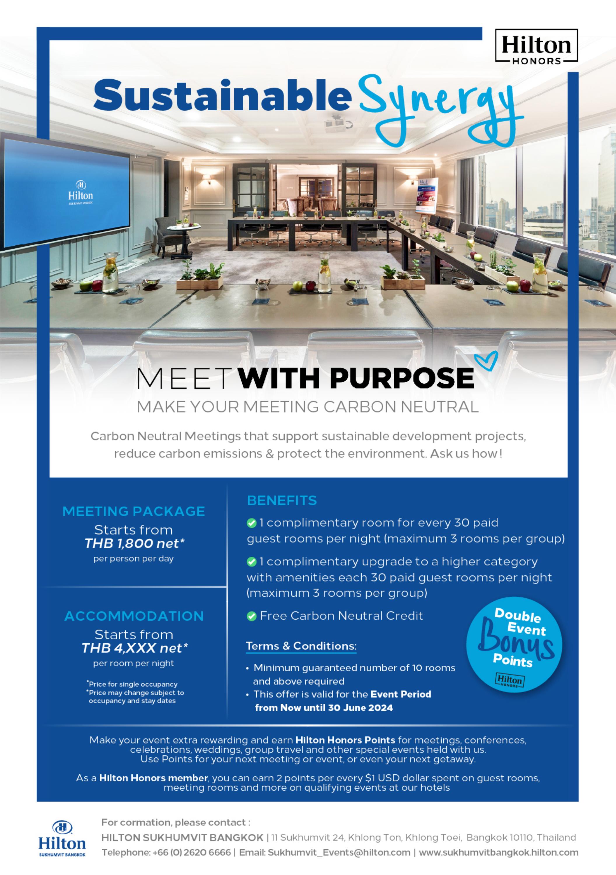 Hilton Sustainable Synergy | C&E Flyer by Hilton Sukhumvit Bangkok - Issuu