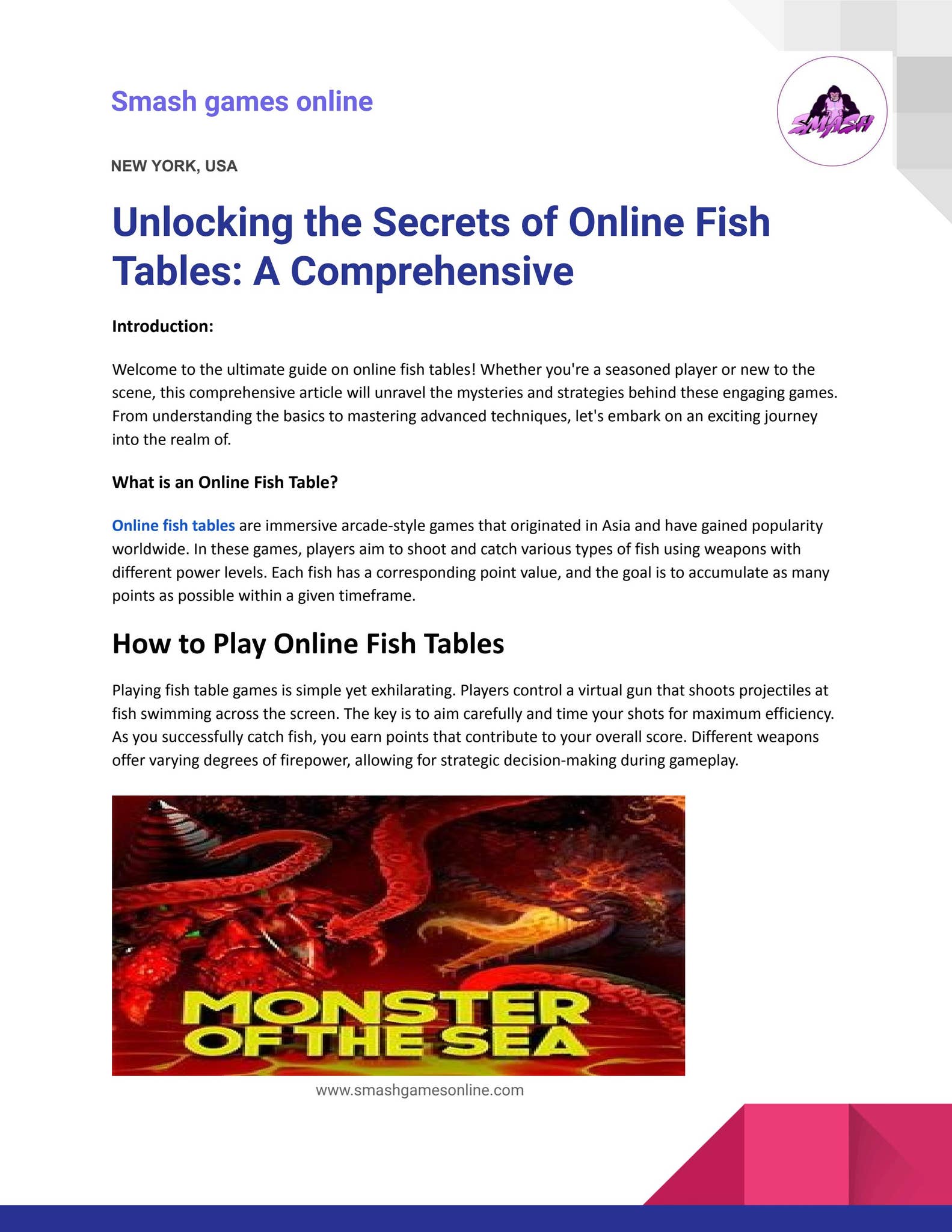 Unlocking the Secrets of Online Fish Tables: A Comprehensive by ...