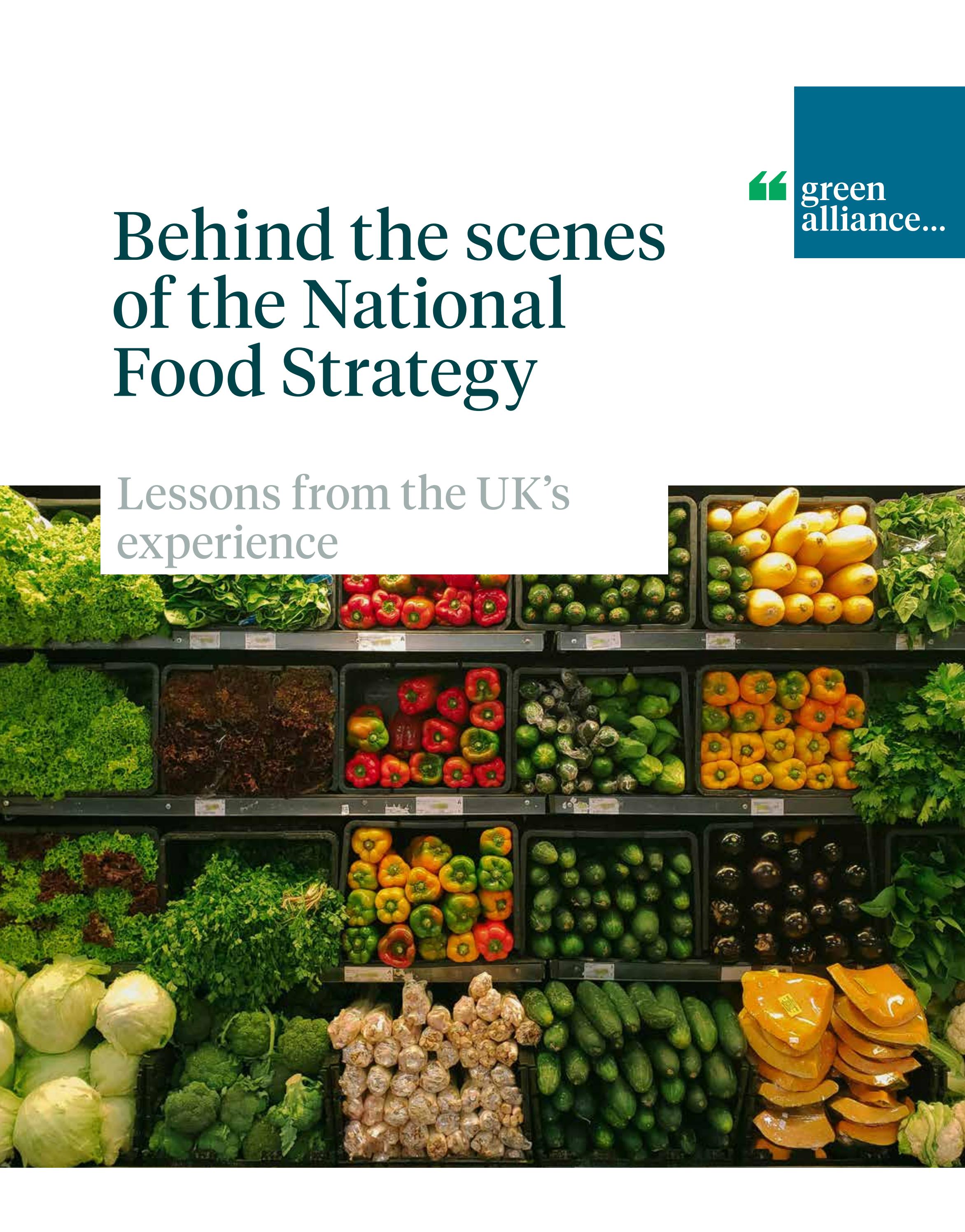 Behind the scenes of the National Food Strategy by Green Alliance - Issuu