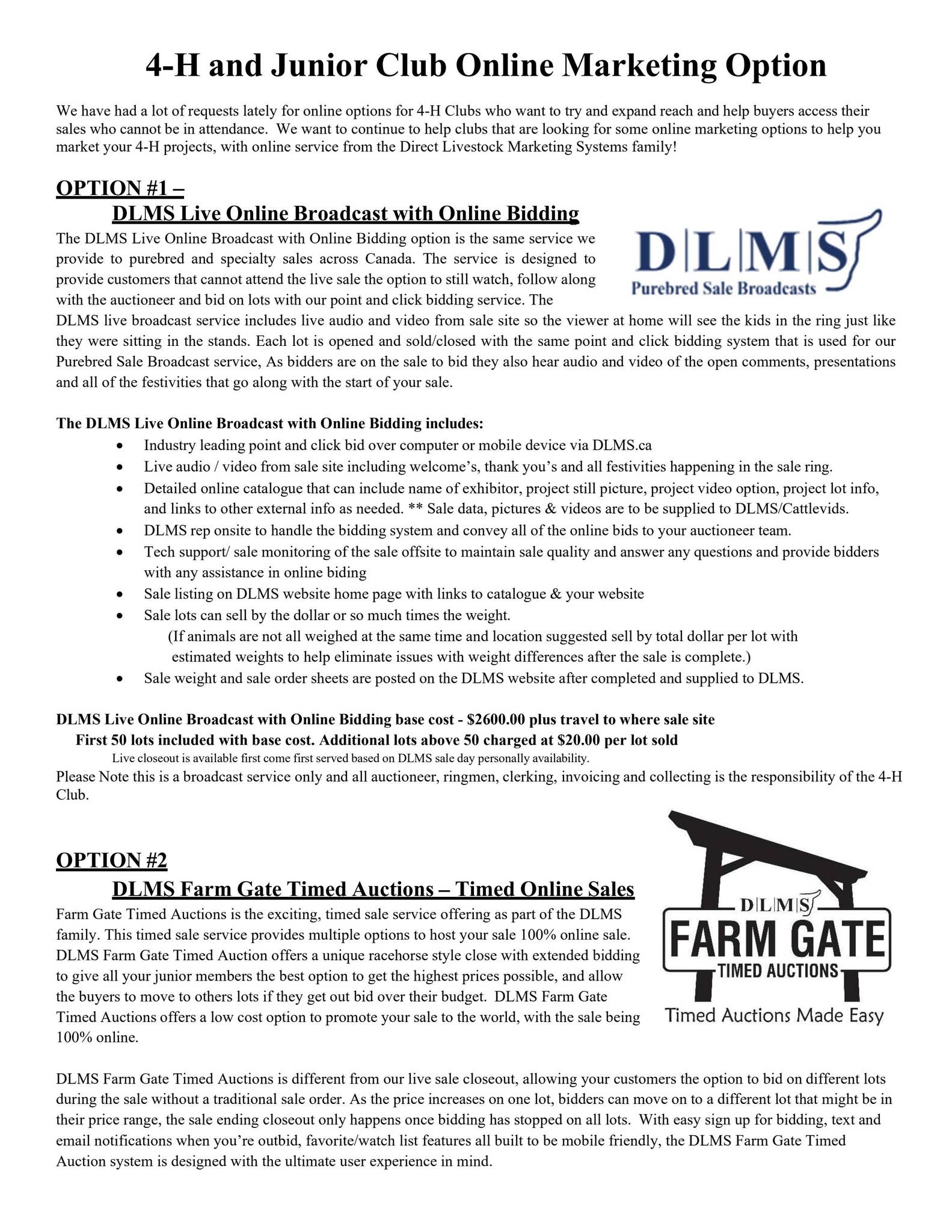 DLMS 4-H Junior Options 2024 by DLMS-Cattlevids.ca - Issuu