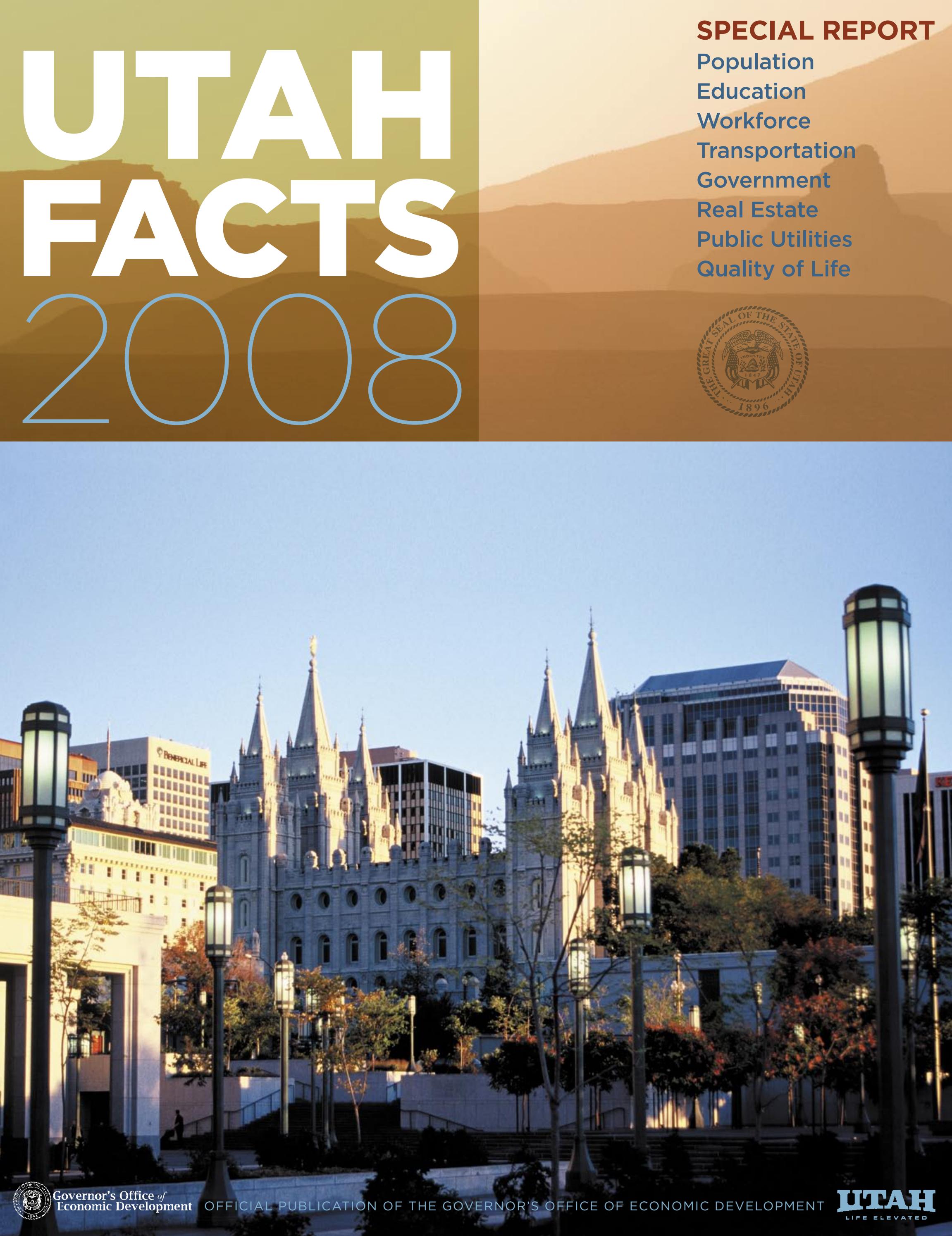 Utah Facts - 2008 by Utah Governor's Office of Economic Opportunity - Issuu