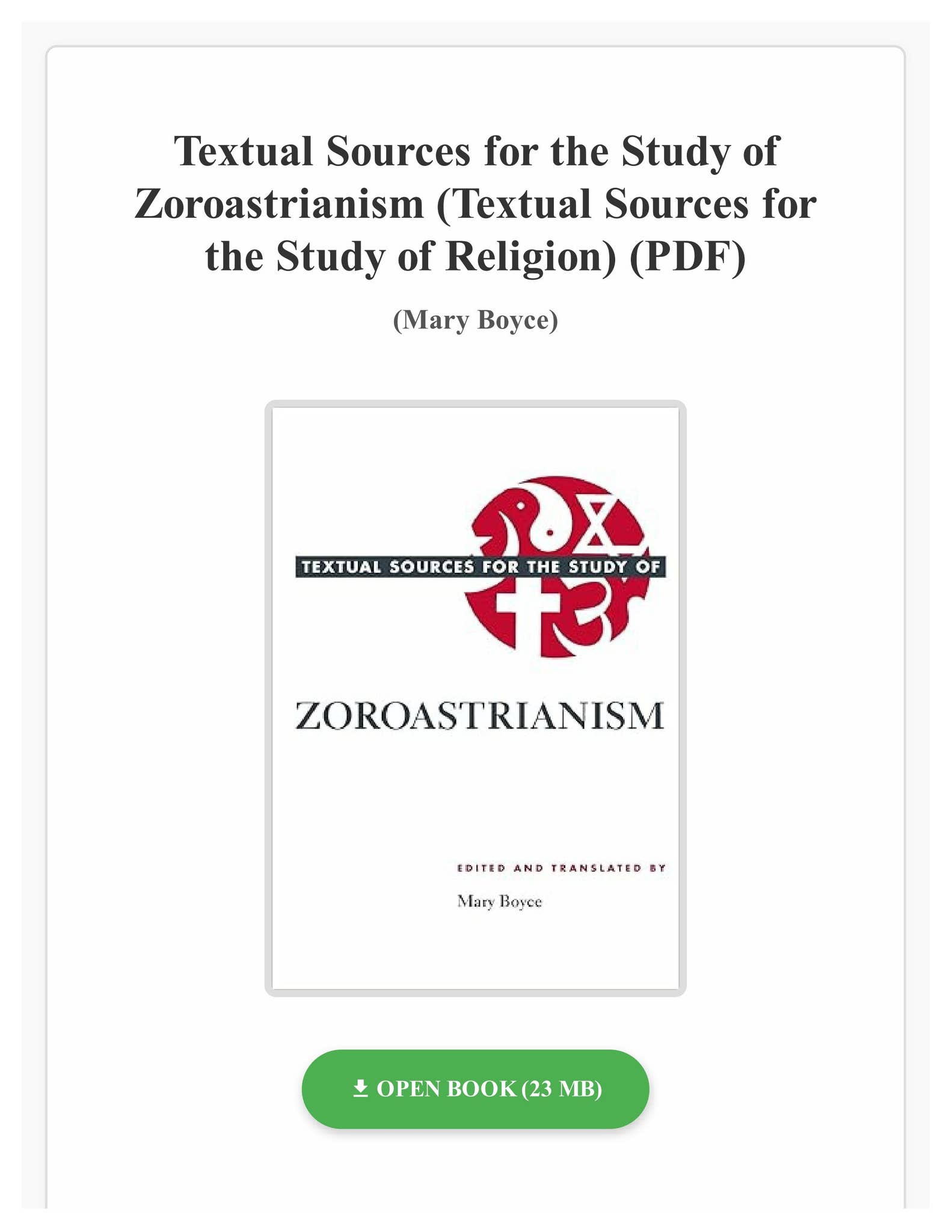 Ebook Textual Sources for the Study of Zoroastrianism (Textual Sources ...