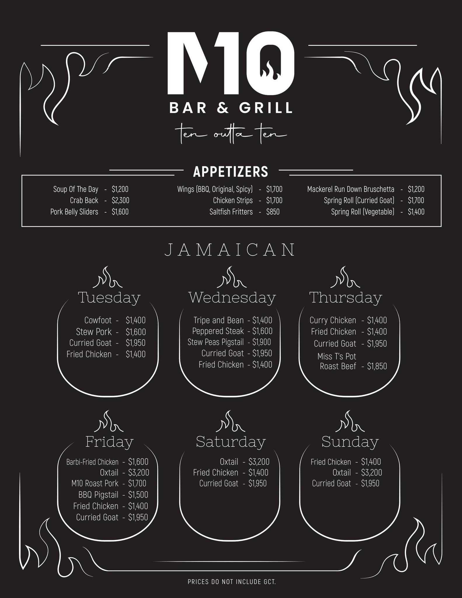 M10 Bar & Grill Menu by Topp In Designz - Issuu