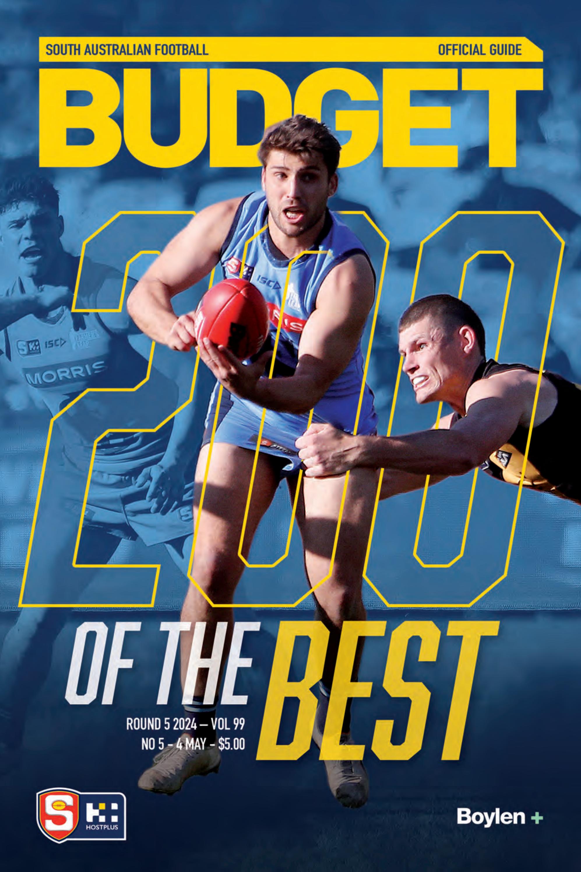 South Australian Football Budget -Round 5 2024 - Vol 99 - No. 5 - 2-5 ...