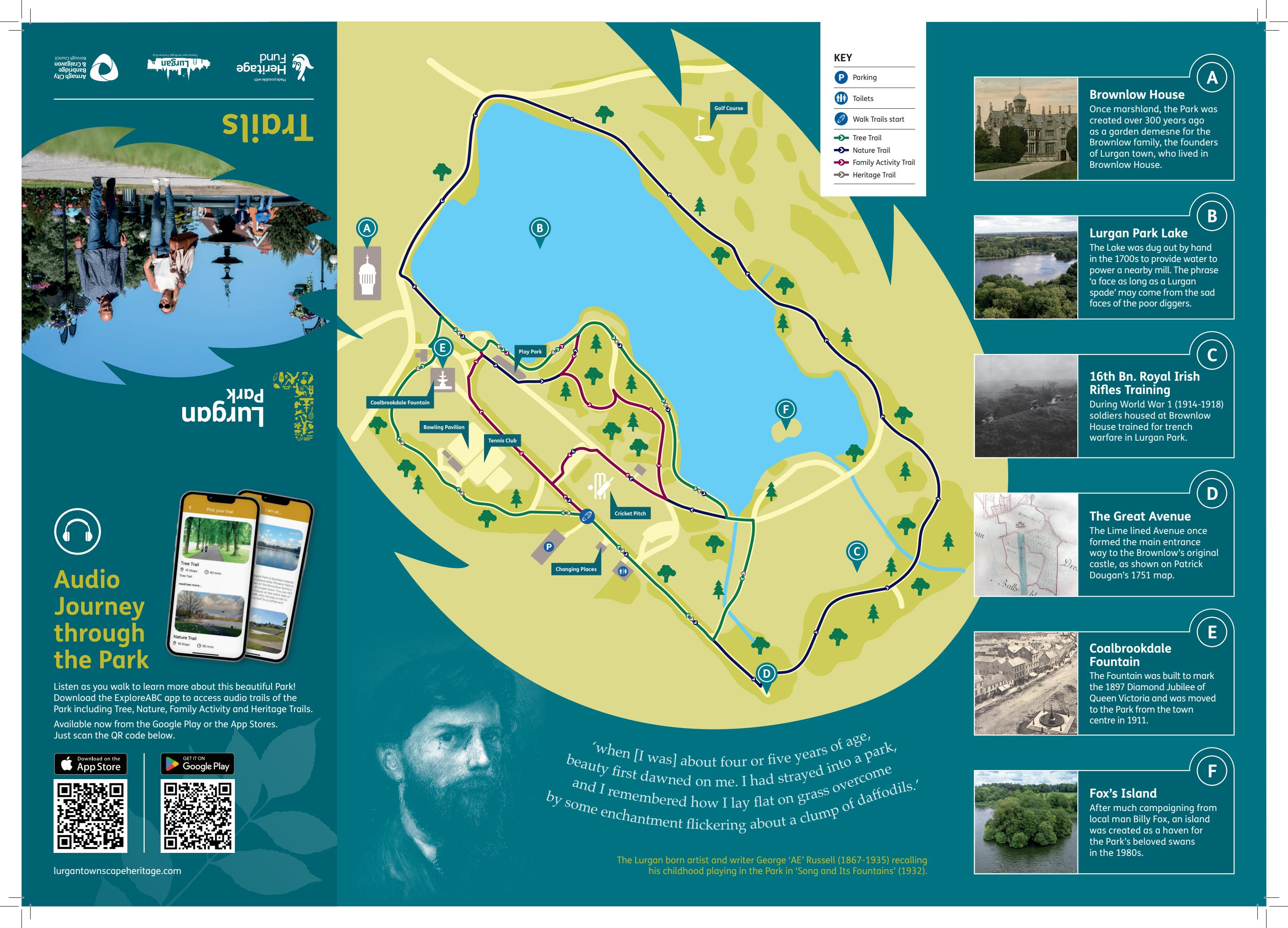 Lurgan Park Trails Map by Armagh City Banbridge & Craigavon Borough ...