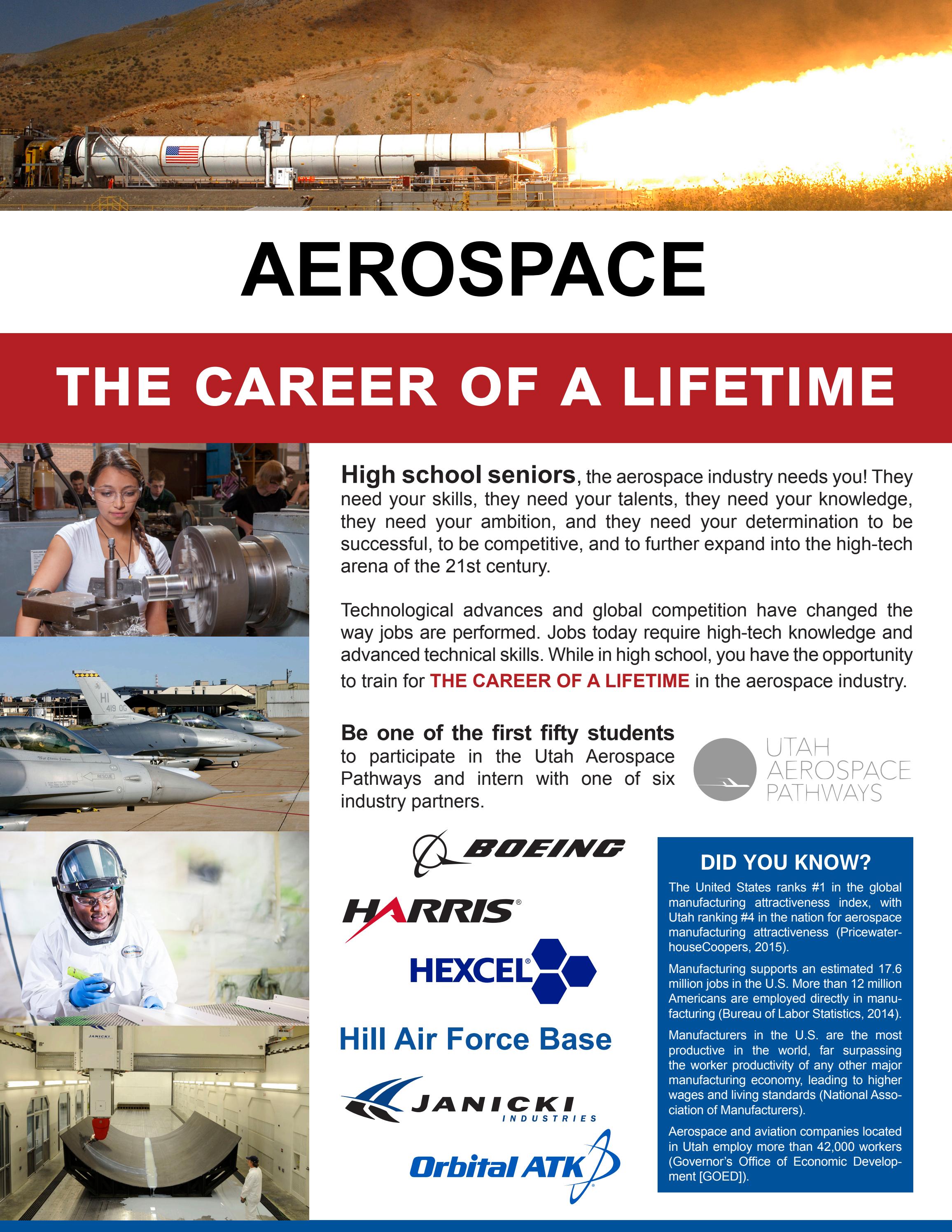 Utah Aerospace Pathways USOE Handout by Utah Governor's Office of ...
