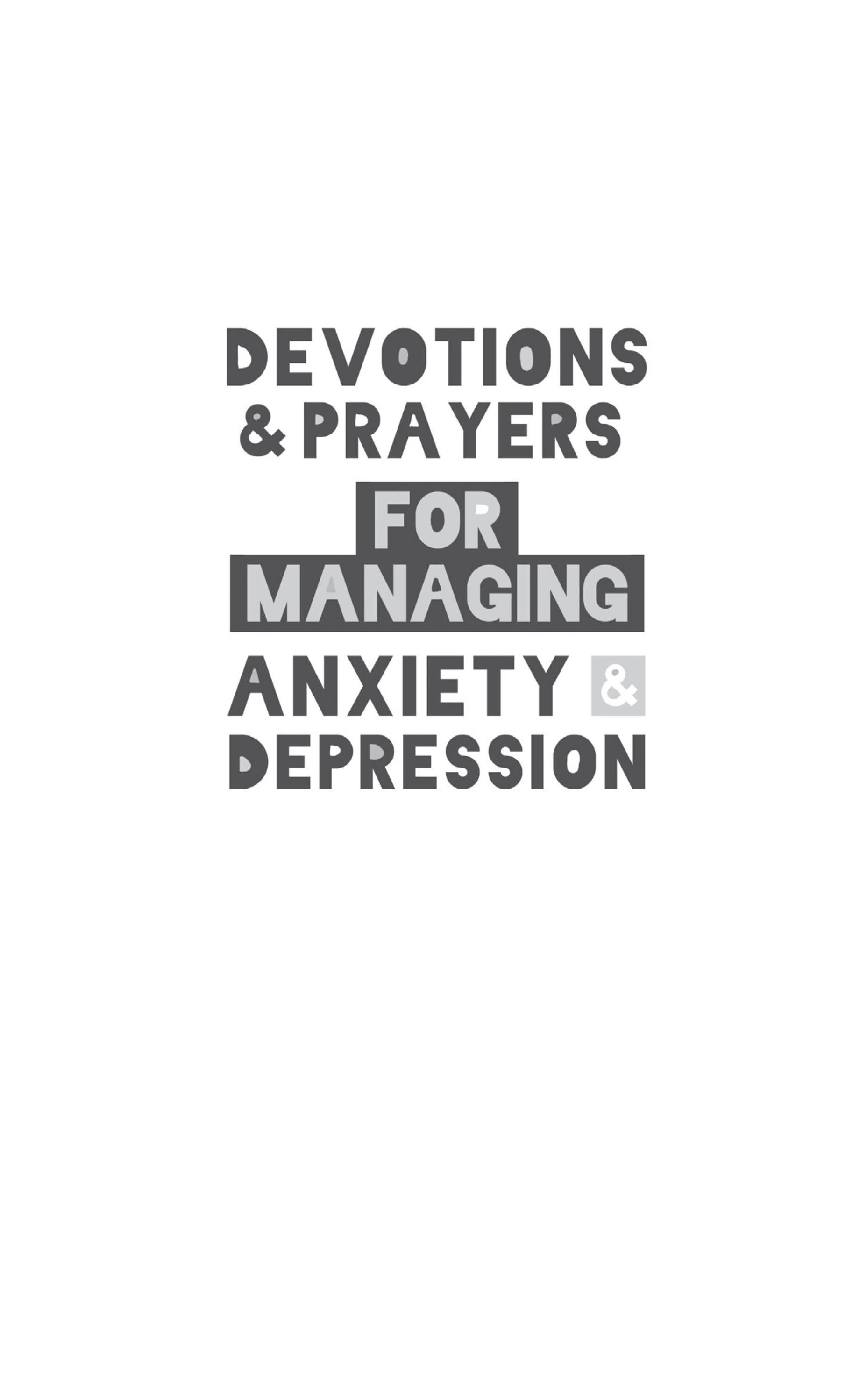 Devotions and Prayers for Managing Anxiety and Depression (Teen Boy) by ...