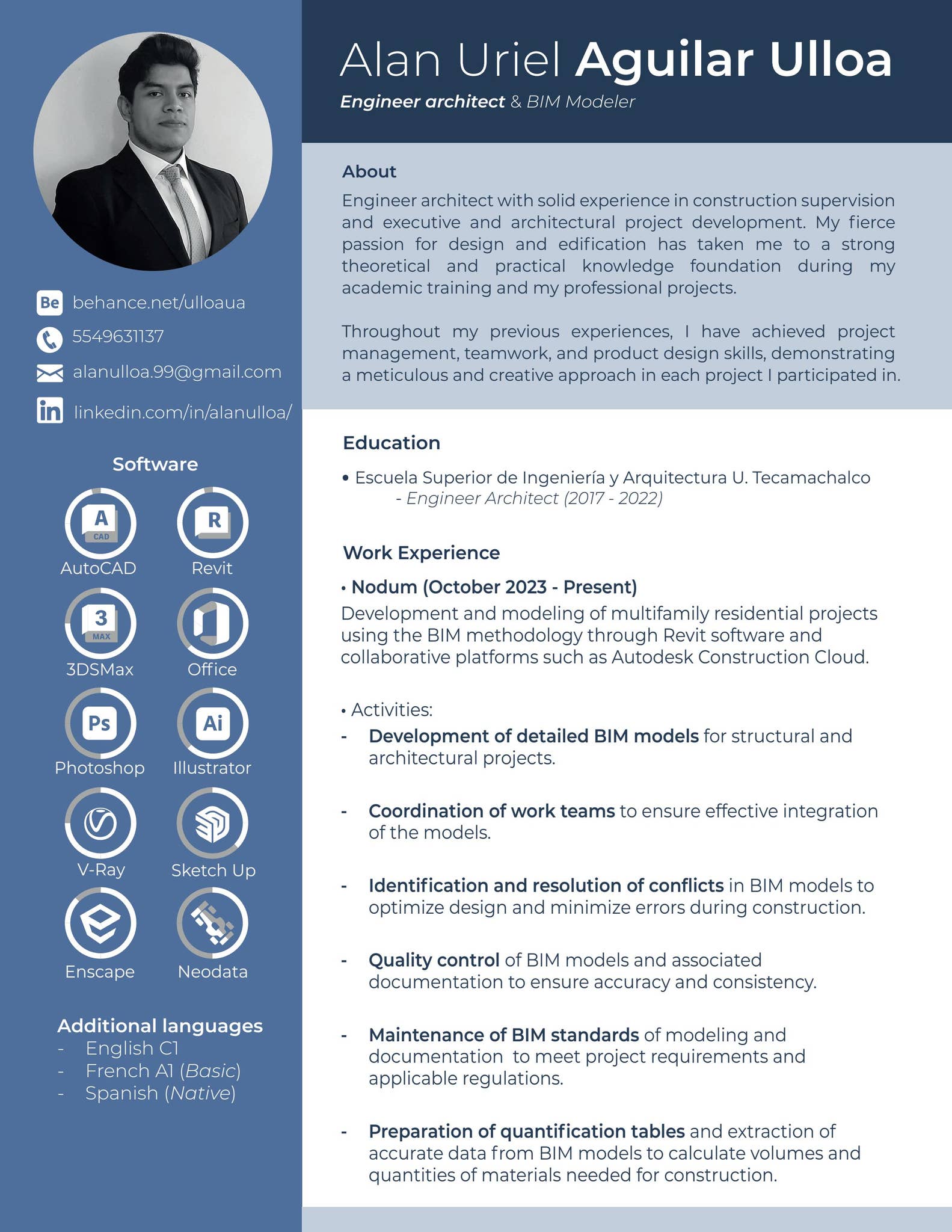 English Resume - CV Alan Uriel Aguilar Ulloa by Aguilar Ulloa Alan ...