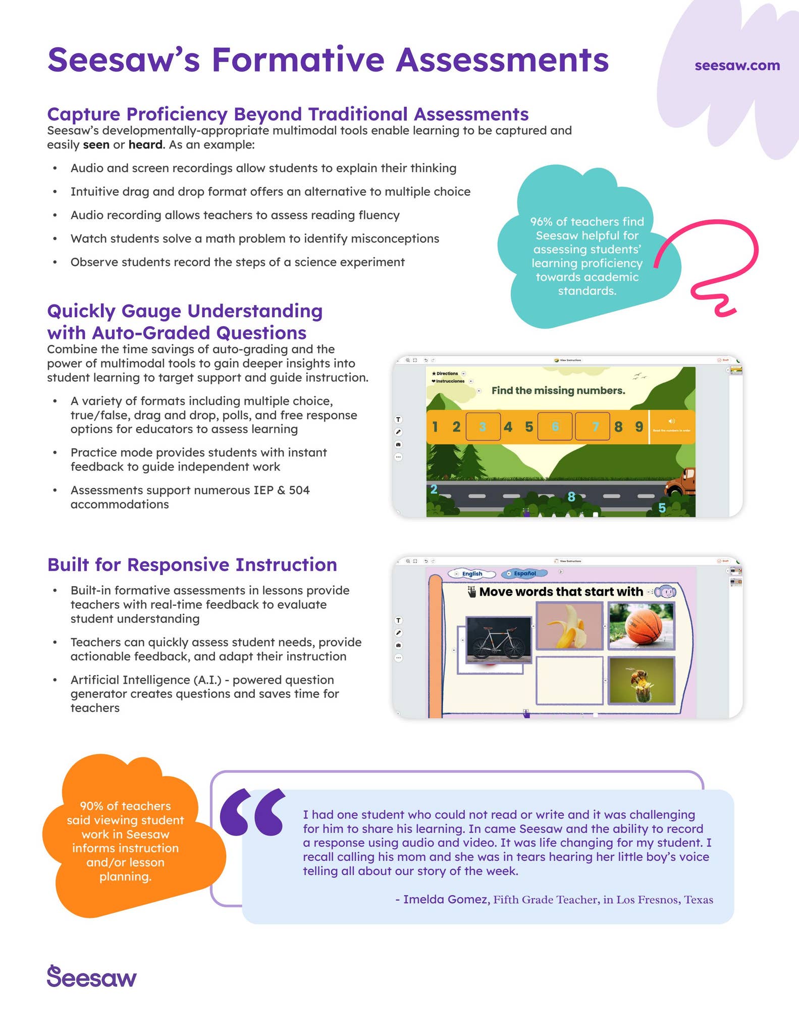 Seesaw Instruction & Insights: Formative Assessments by seesawlearning ...