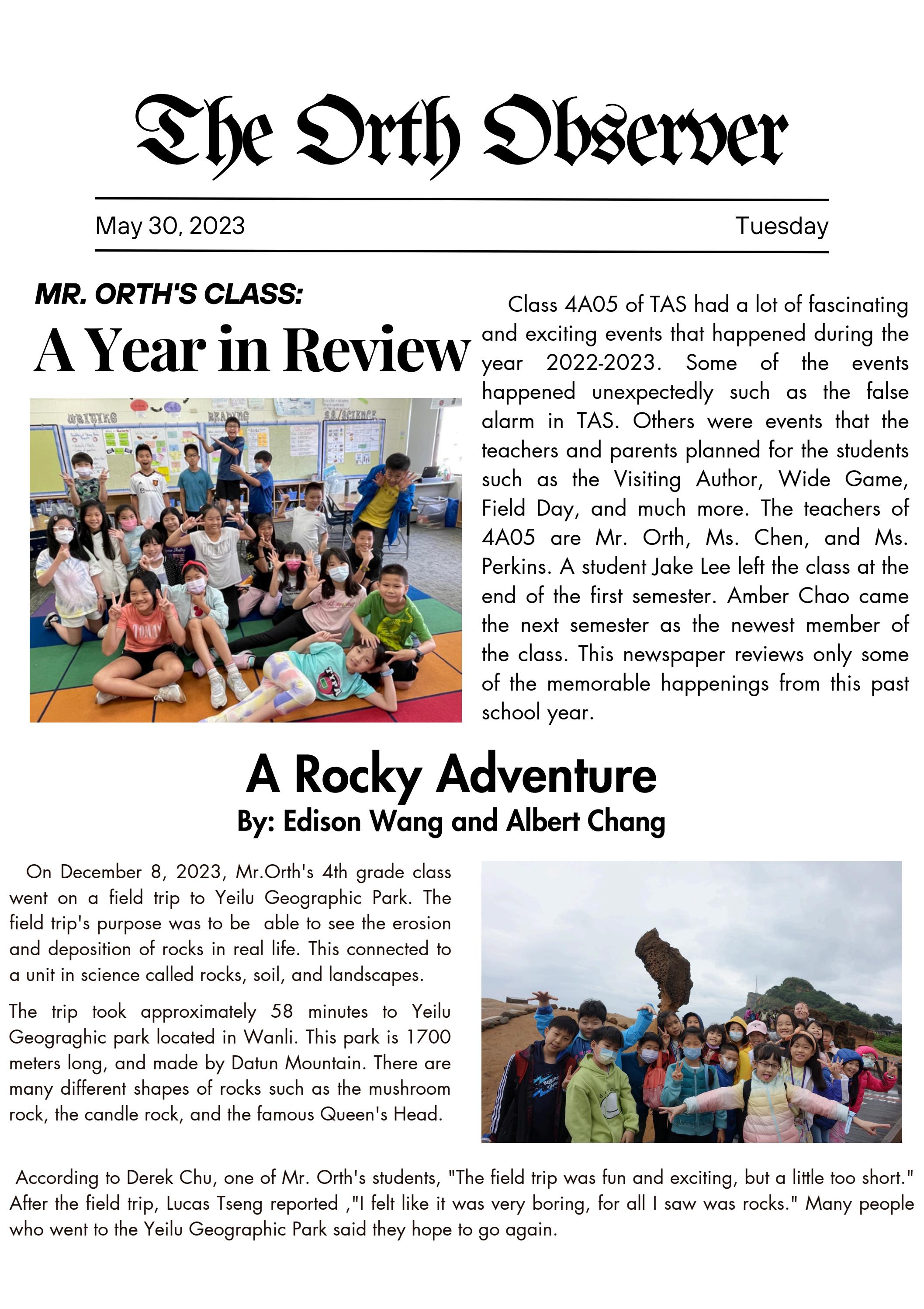 The Orth Observer 2023 by Andrew Orth - Issuu