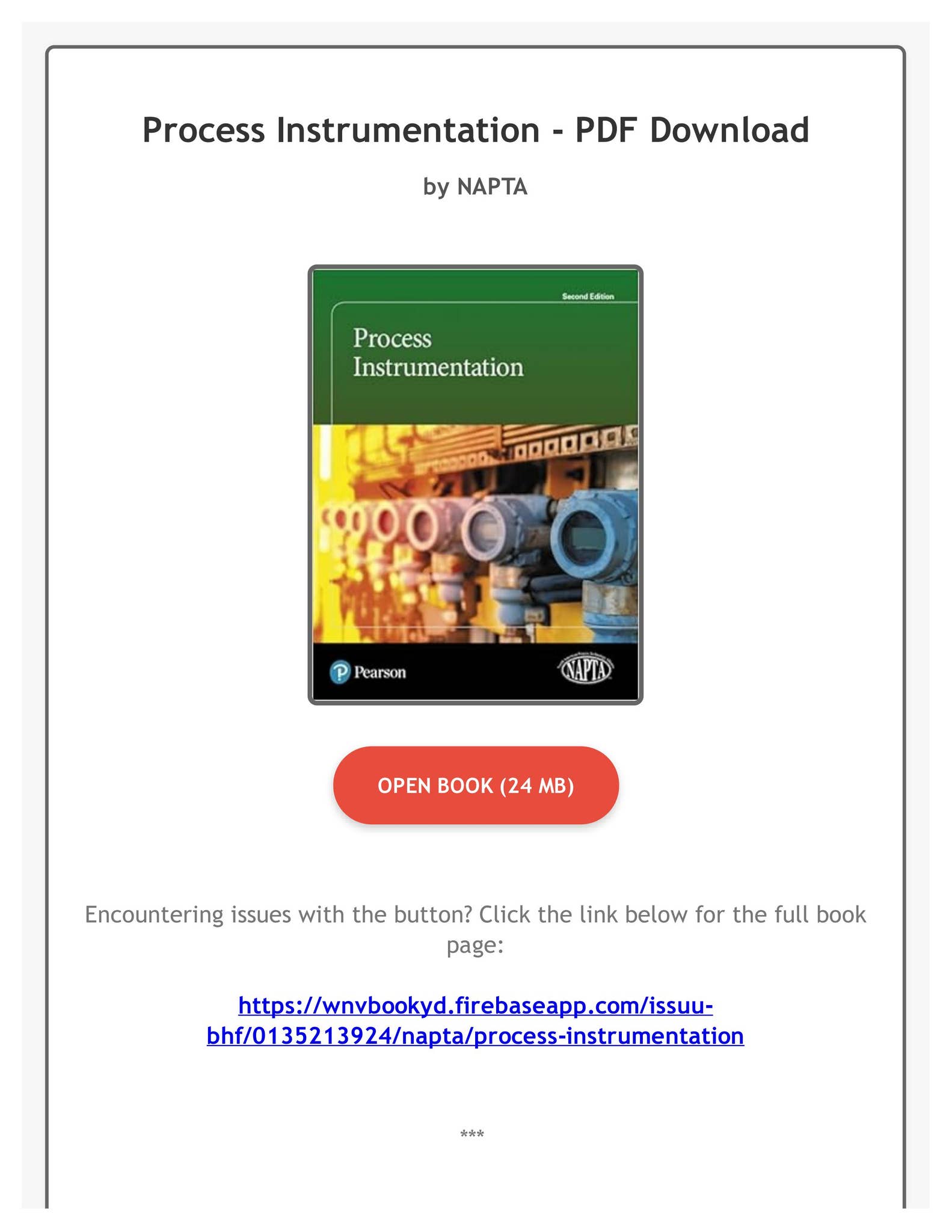 (PDF Download) Process Instrumentation by NAPTA by JayneRyanck - Issuu