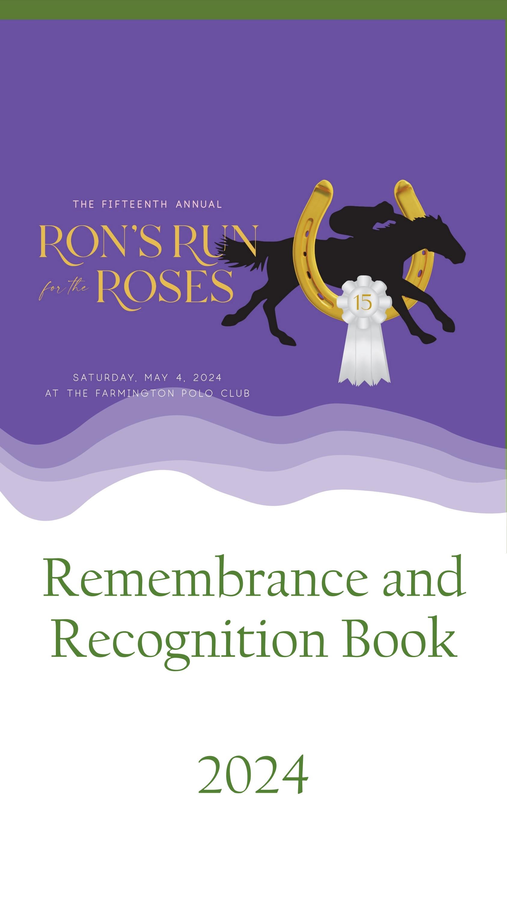 2024 Remembrance & Recognition Book by Ron Foley Pancreatic Cancer ...