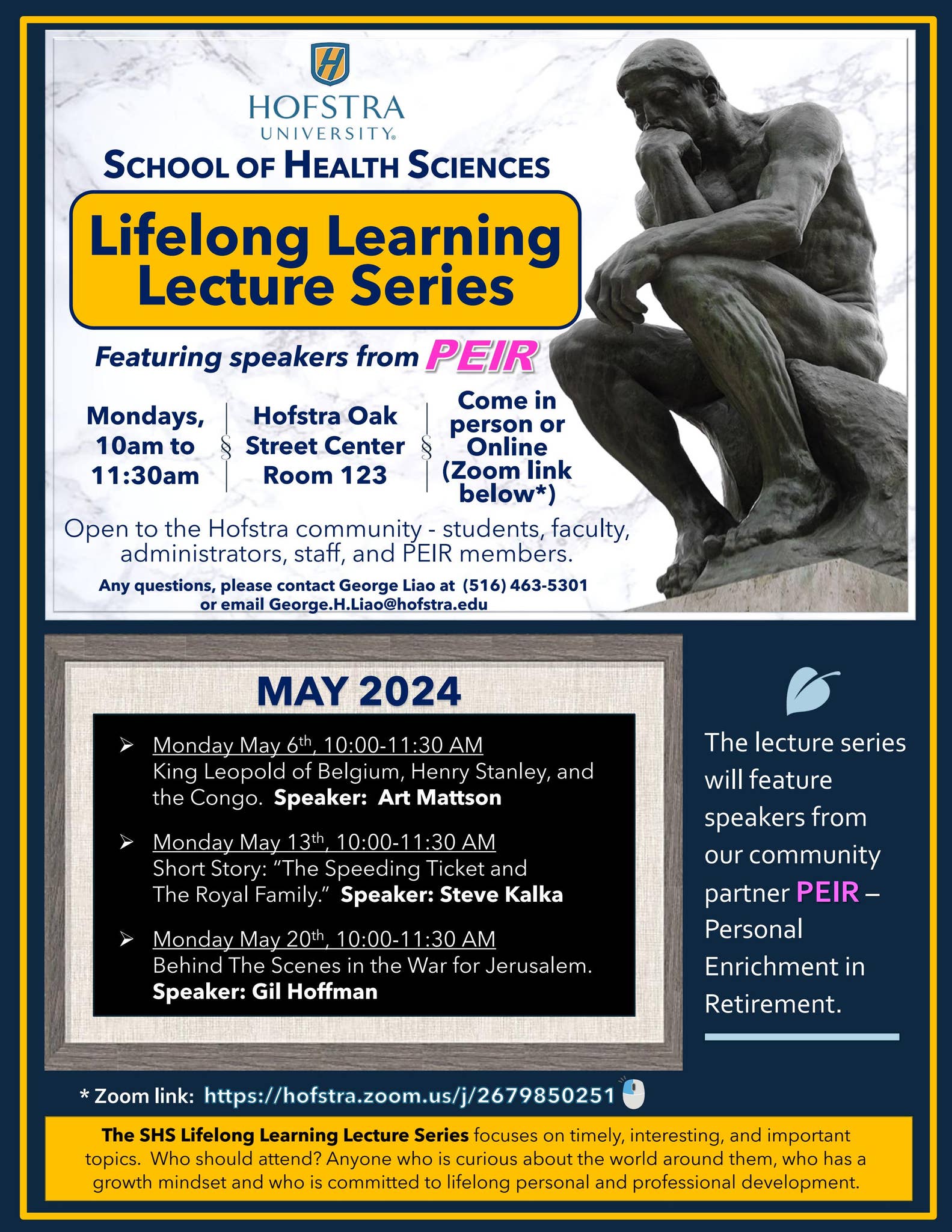 Lifelong Learning Lecture Series - May 2024 by Hofstra University - Issuu