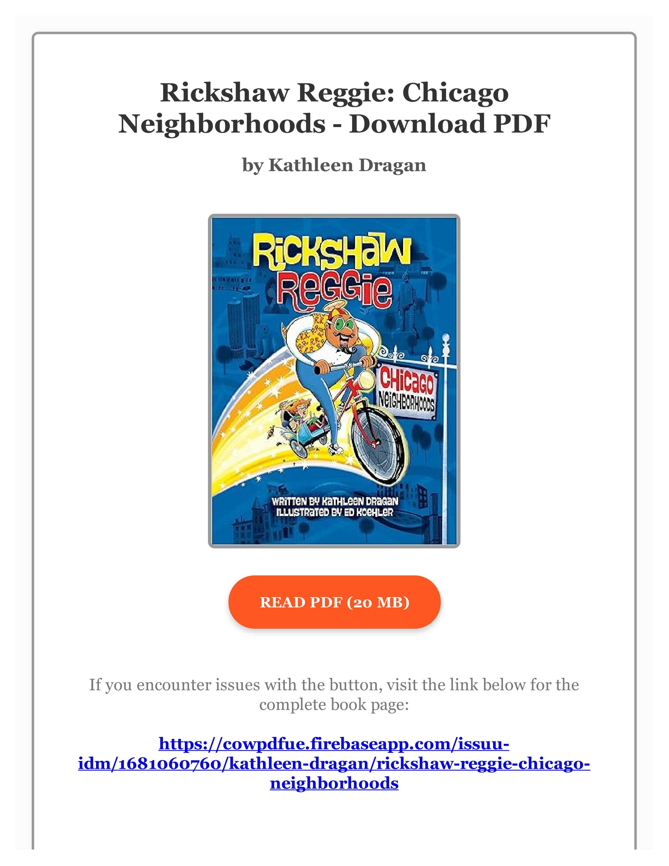 Pdf Free Rickshaw Reggie: Chicago Neighborhoods by Kathleen Dragan by ...