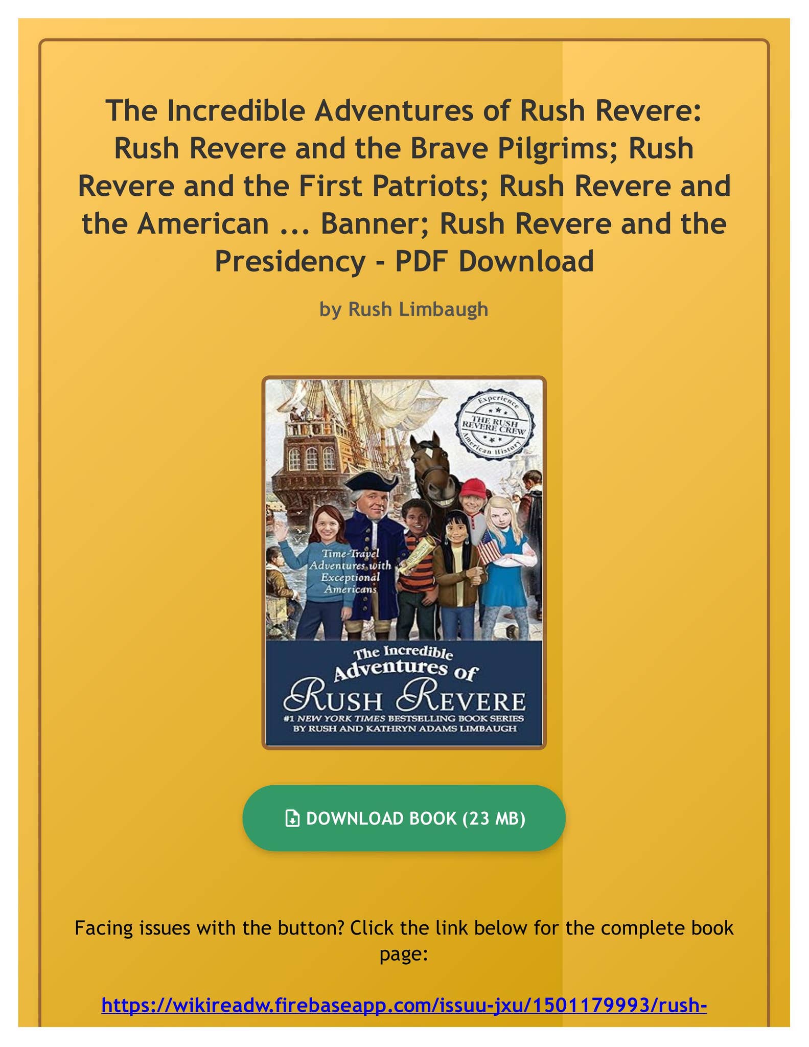 Ebook The Incredible Adventures of Rush Revere: Rush Revere and the ...