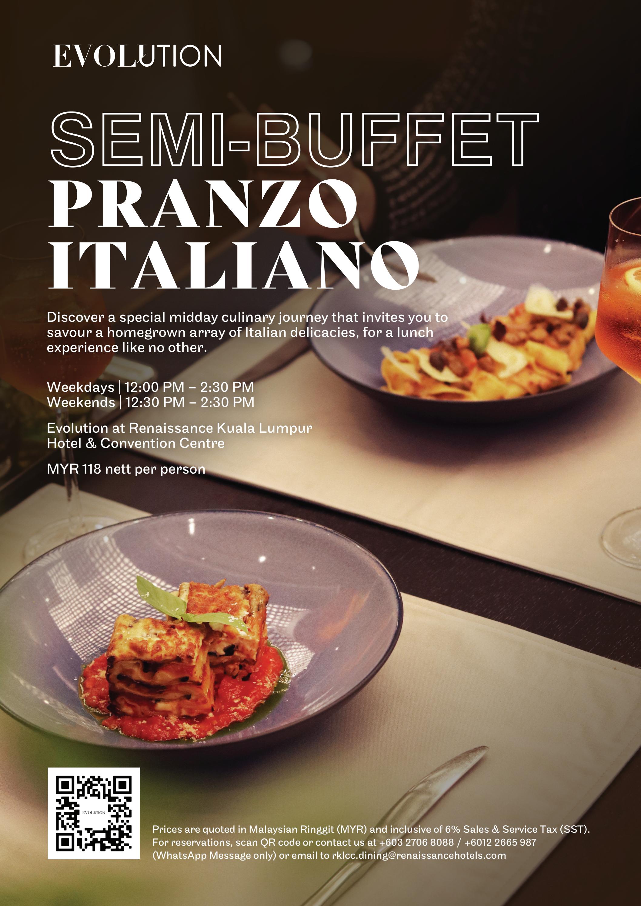 e-Brochure: Semi-Buffet Pranzo Italiano at Evolution by ...